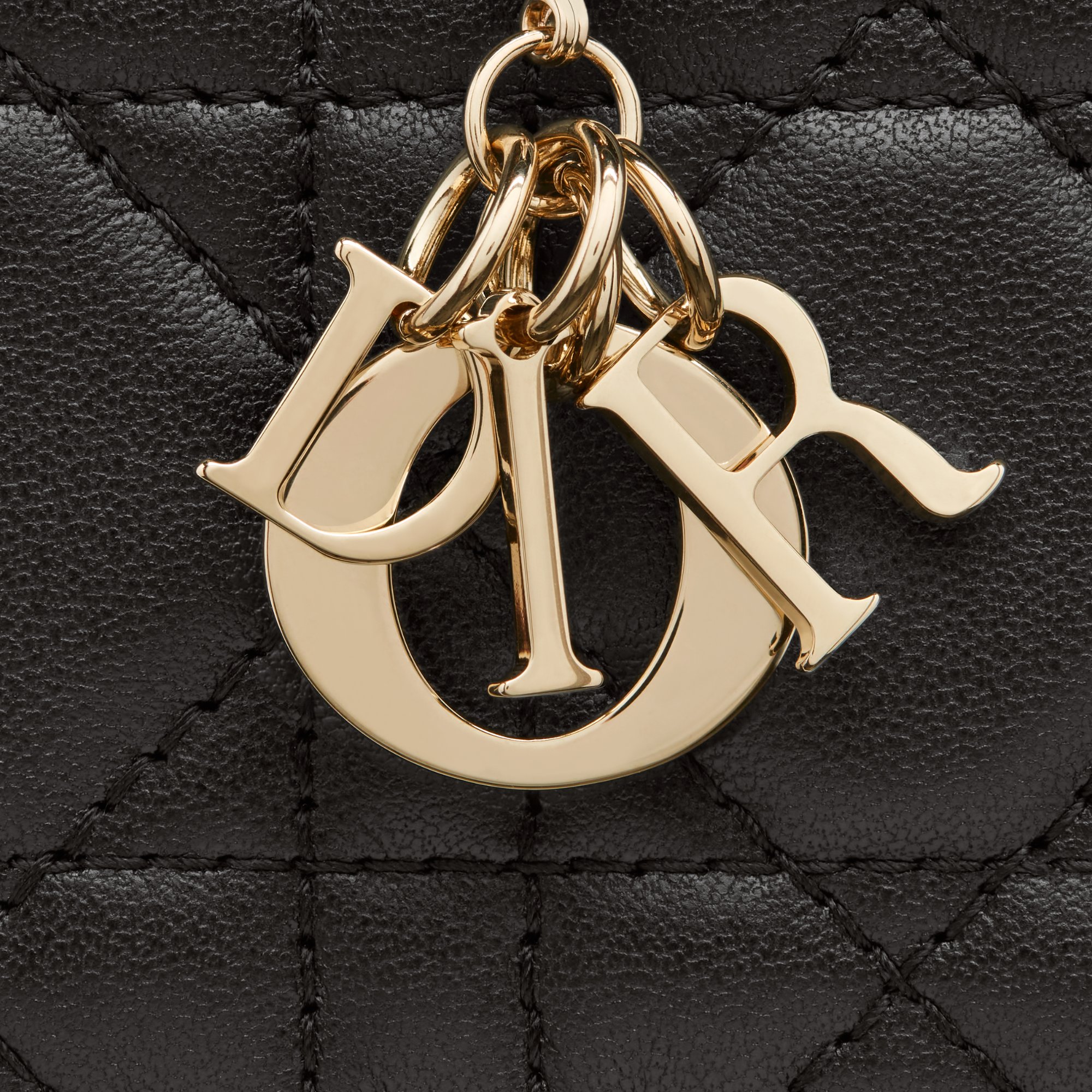 Lady Dior Jasmine Card Holder Black Cannage Lambskin | DIOR