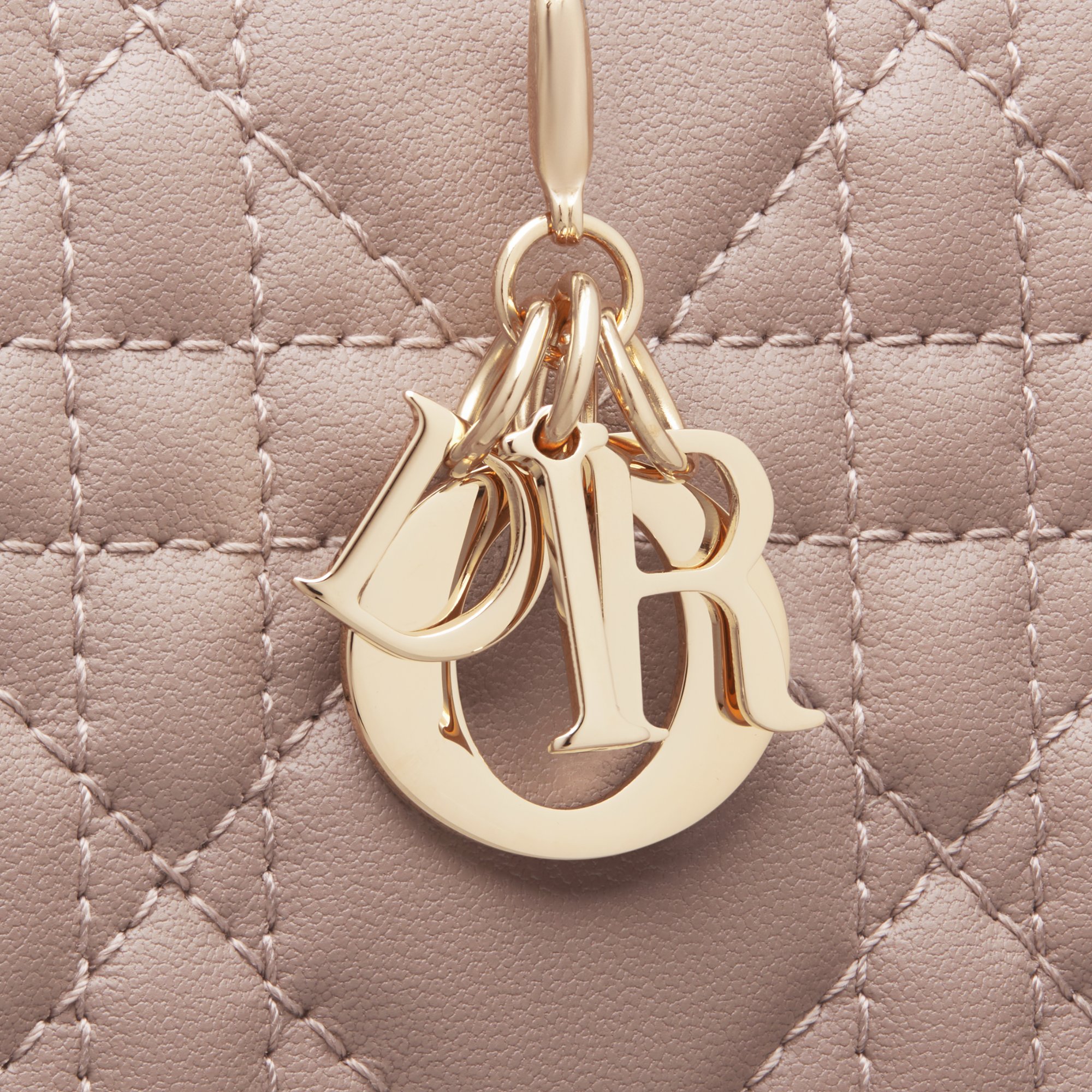 Mini Lady Dior Gardenia Wallet Warm Taupe Cannage Lambskin | DIOR