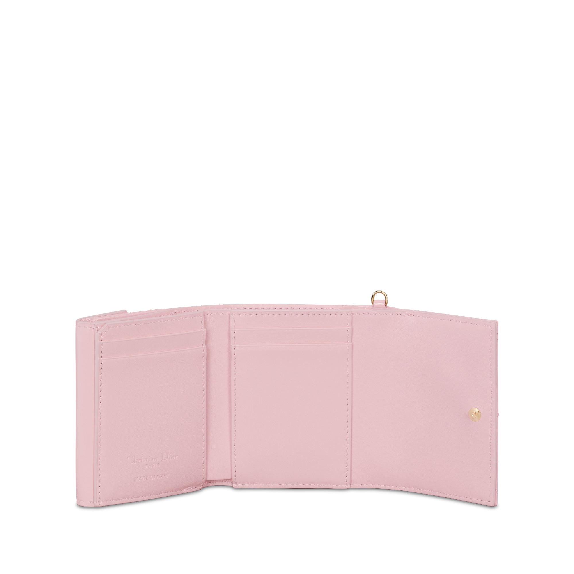 Lady Dior Lotus Wallet Cherry Blossom Pink Patent Cannage Calfskin | DIOR