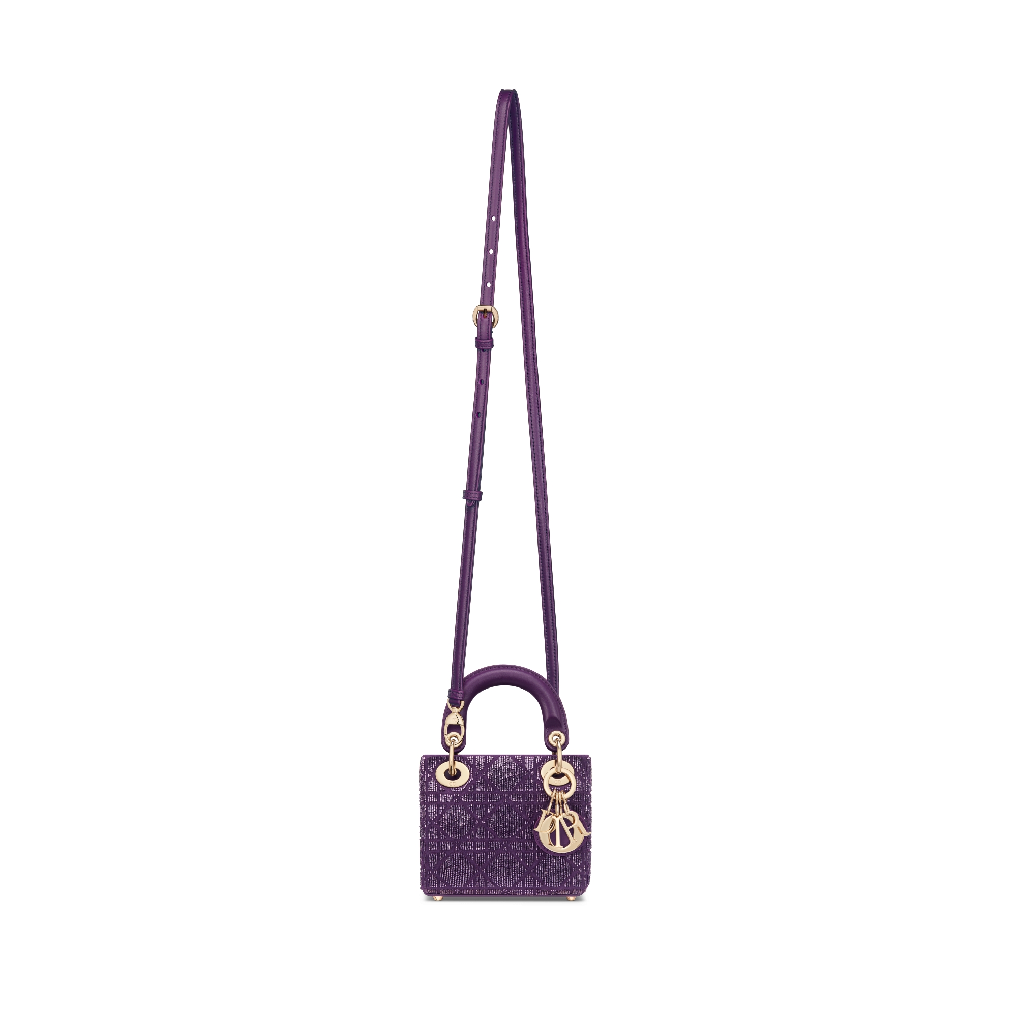 Microborsa Lady Dior – Dior Or Cotone con ricamo Cannage in microperle ...