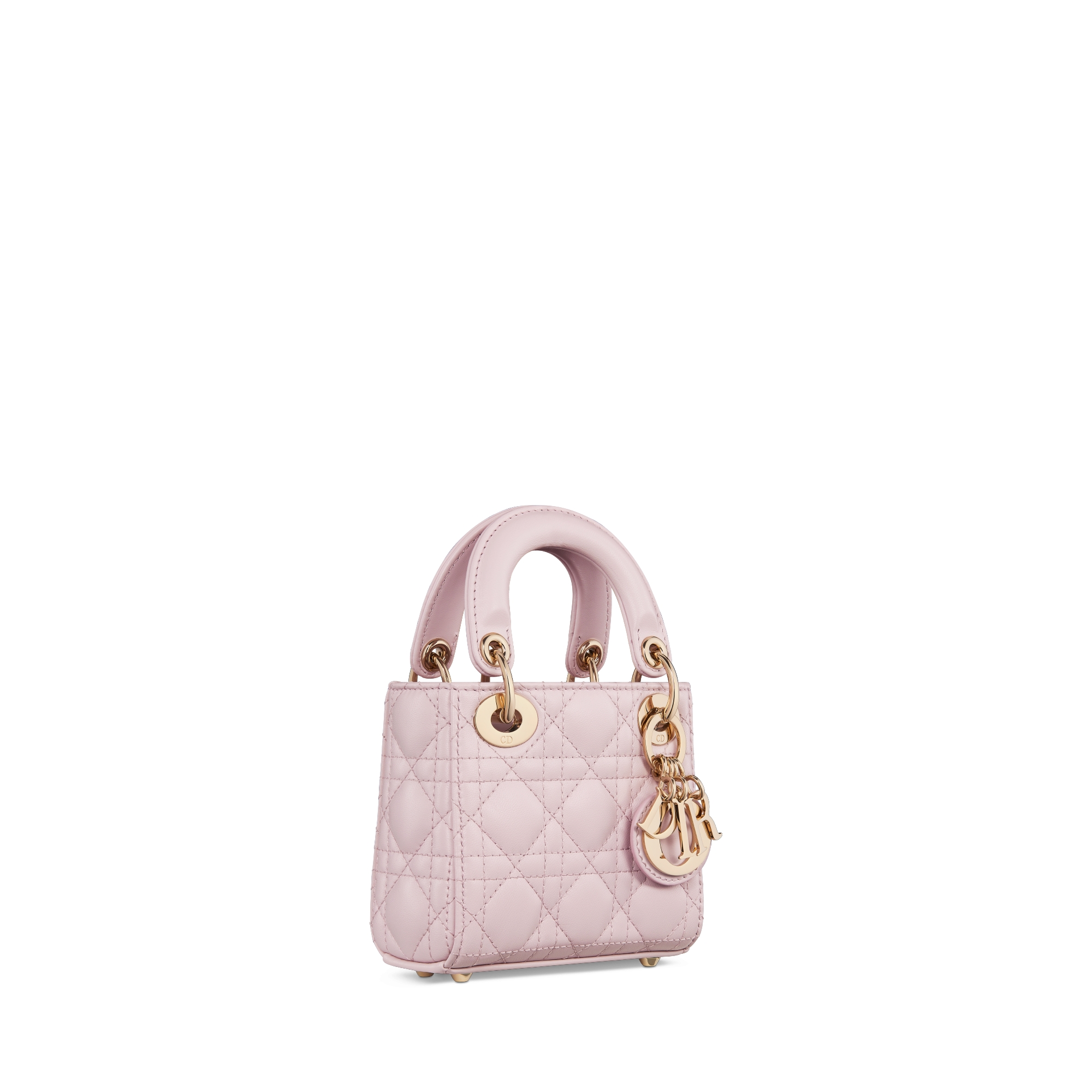 Lady Dior Micro Bag Pale Pink Cannage Lambskin | DIOR