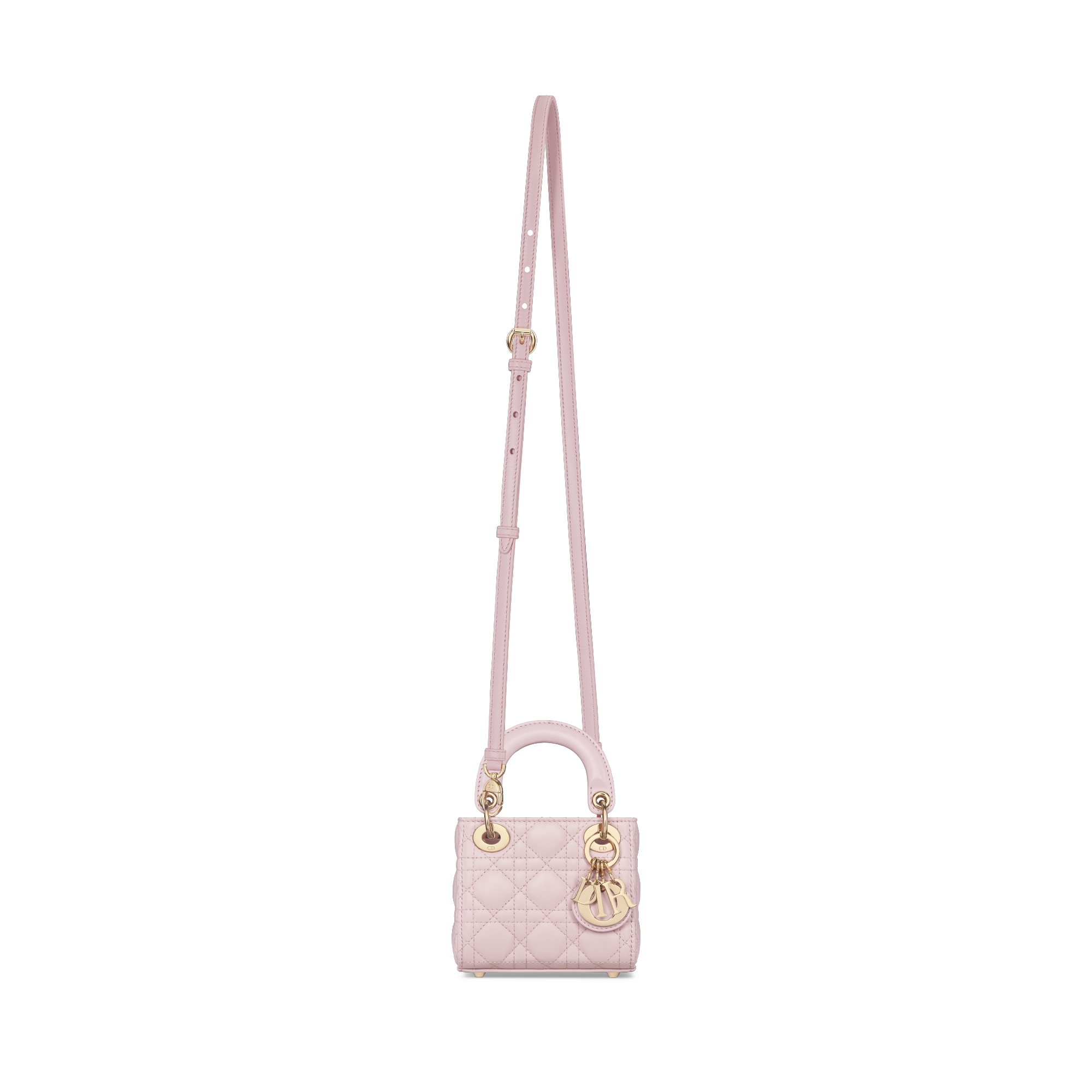 Lady Dior Micro Bag Pale Pink Cannage Lambskin | DIOR