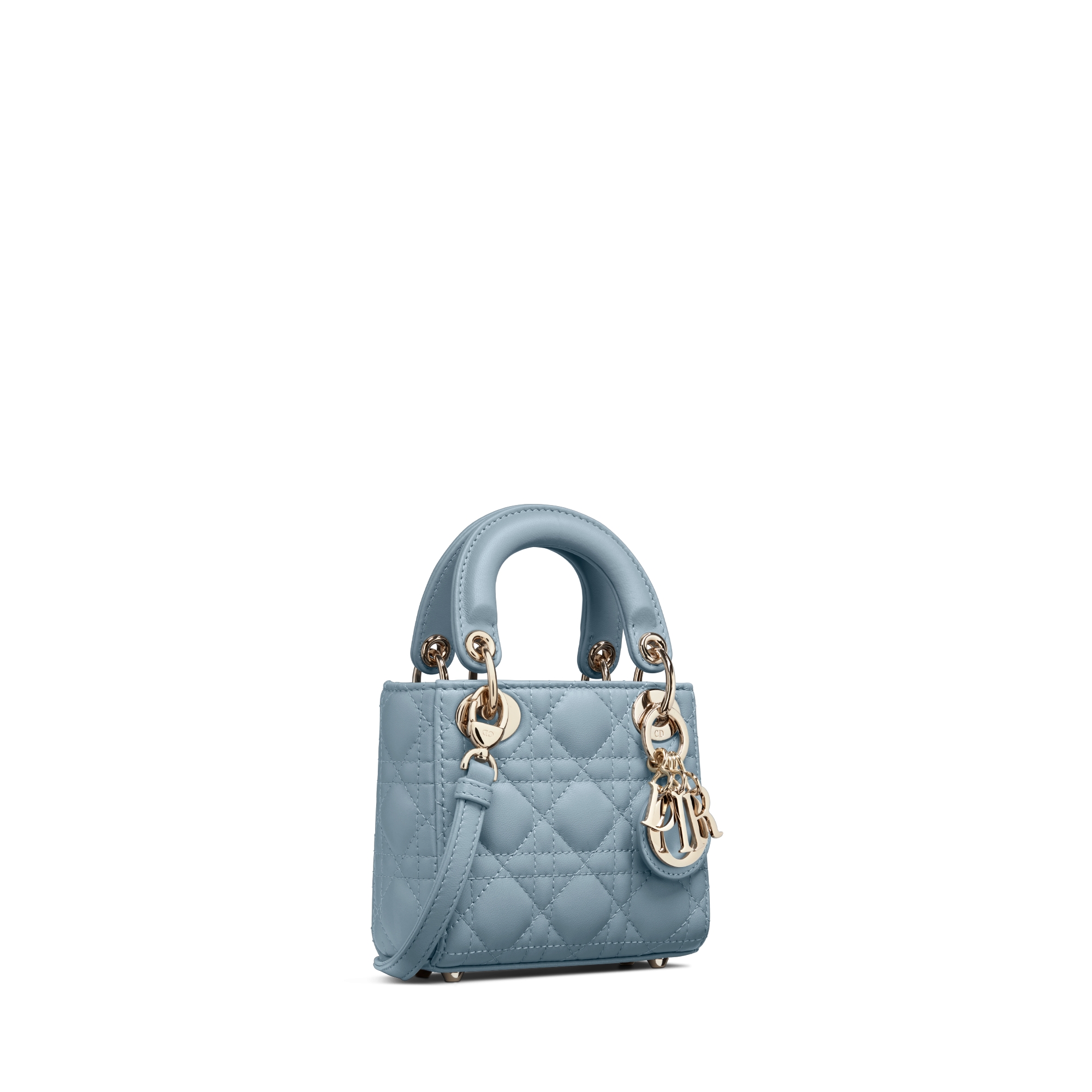 Lady Dior Micro Bag Cloud Blue Cannage Lambskin | DIOR