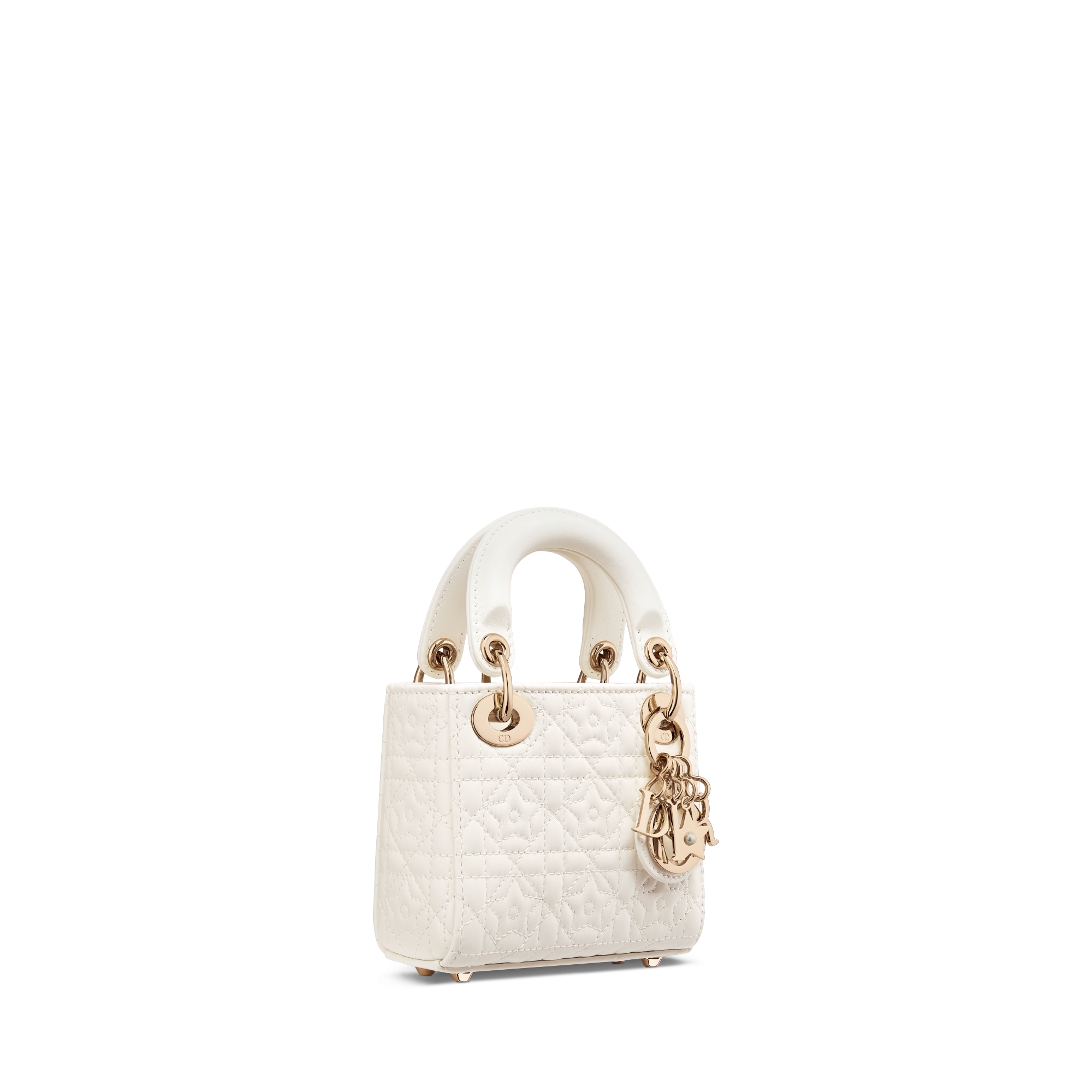 Lady Dior Micro Bag Latte Cannage Lambskin with Star Motif | DIOR