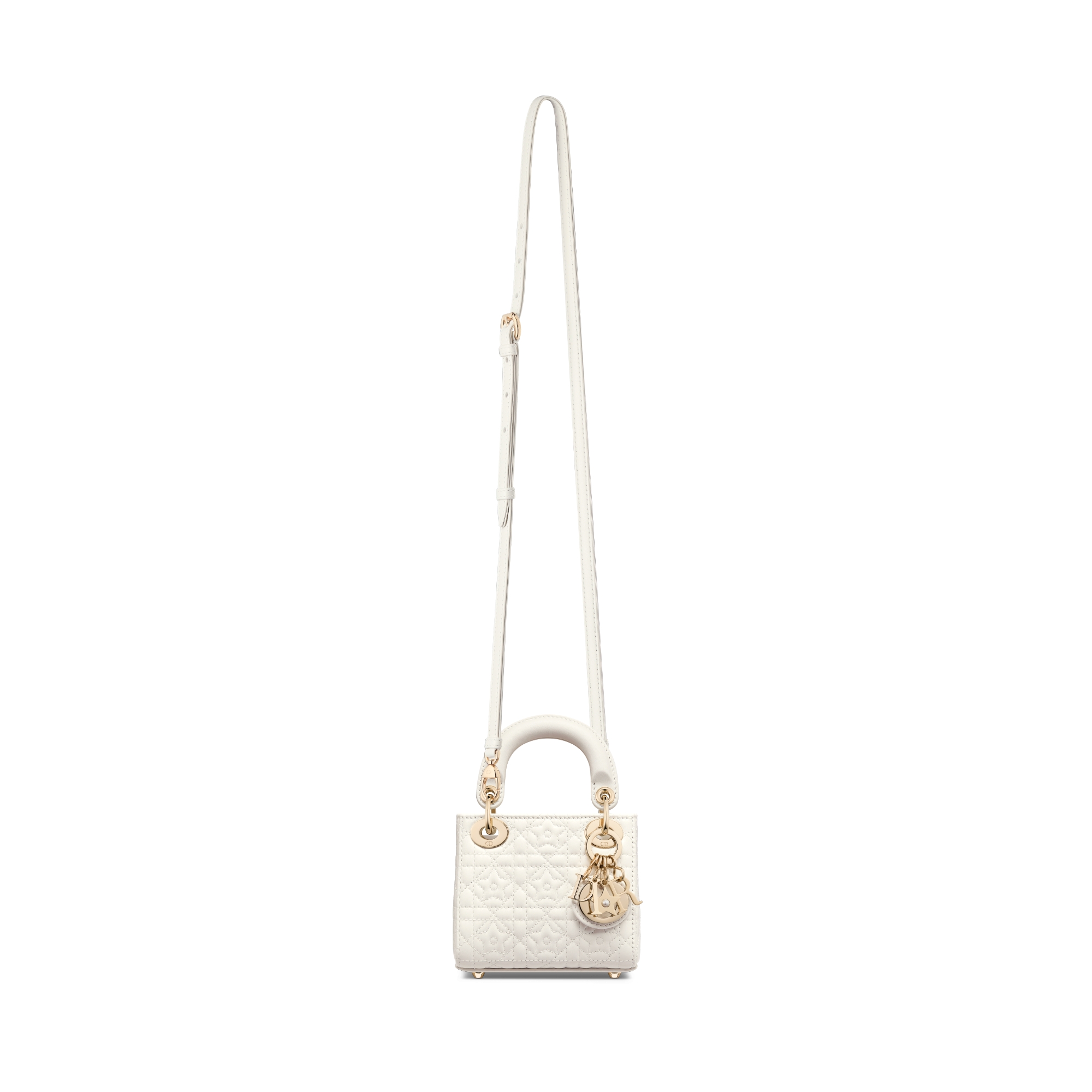 Lady Dior Micro Bag Latte Cannage Lambskin with Star Motif | DIOR