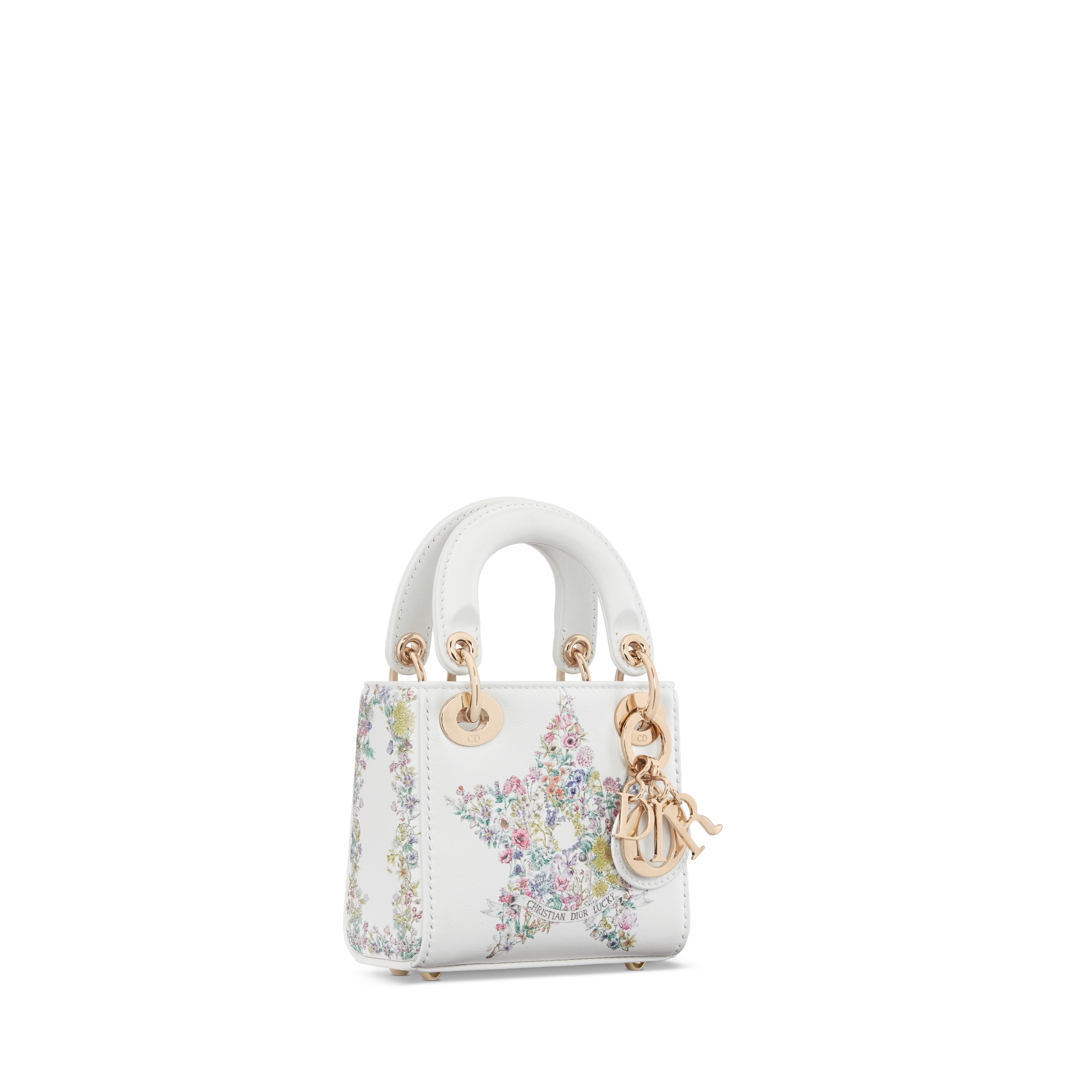 Dior Lucky Lady Dior Micro Bag Latte Supple Calfskin with Multicolor ...