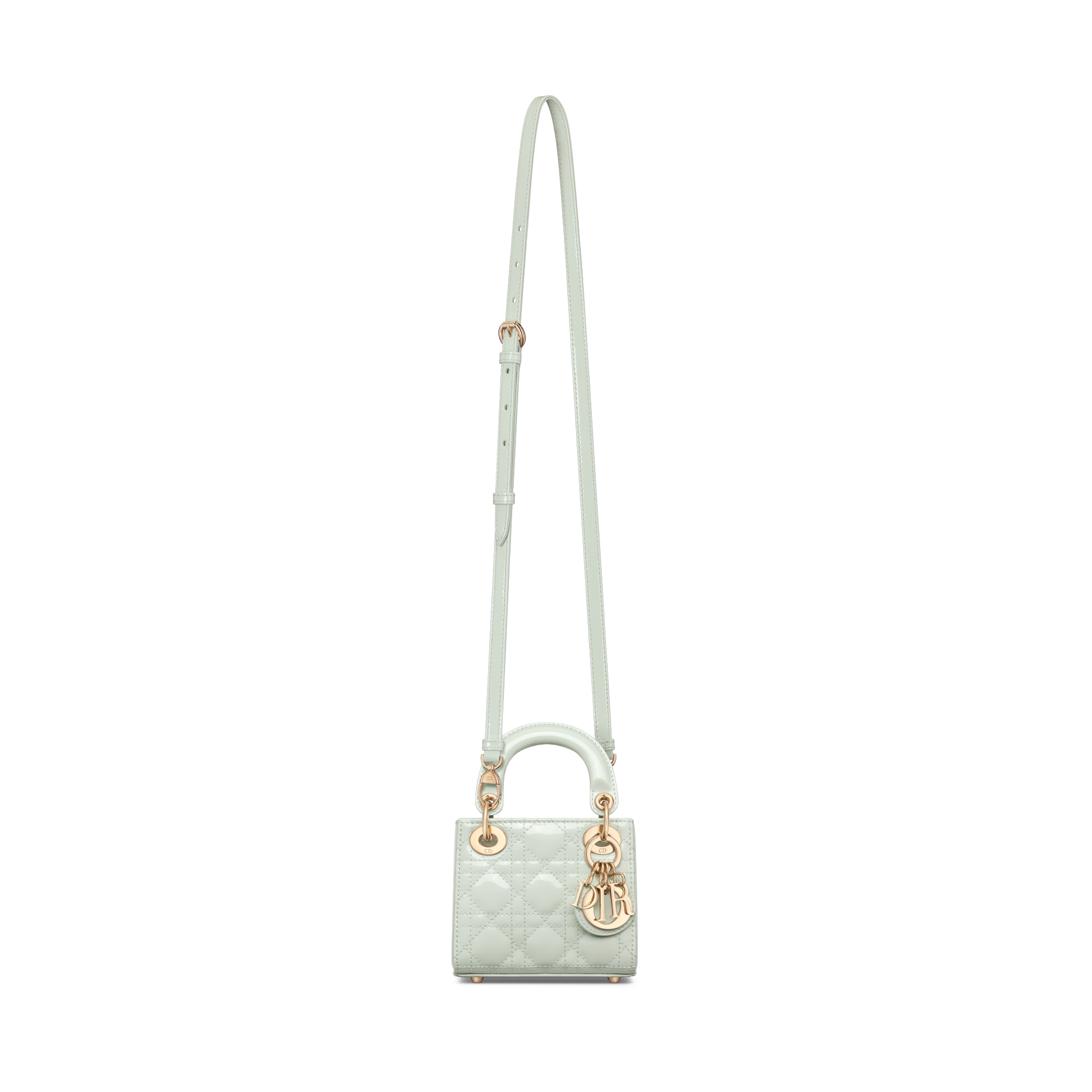 Lady Dior Micro Bag Light Mint Green Patent Cannage Calfskin | DIOR