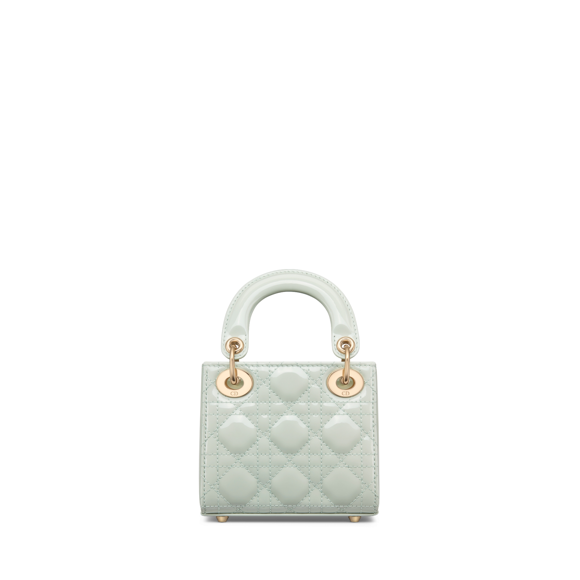 Lady Dior Micro Bag Light Mint Green Patent Cannage Calfskin | DIOR