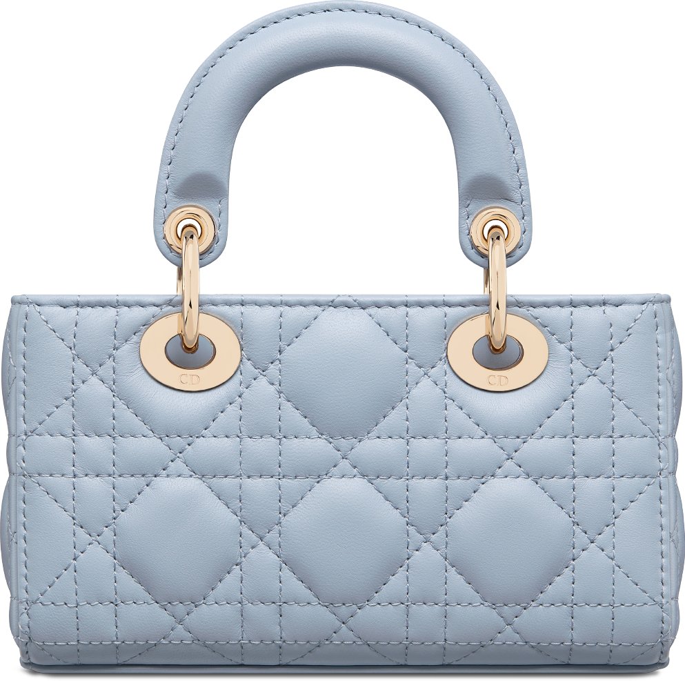 Lady D-Joy Micro Bag Pale Blue Cannage Lambskin | DIOR