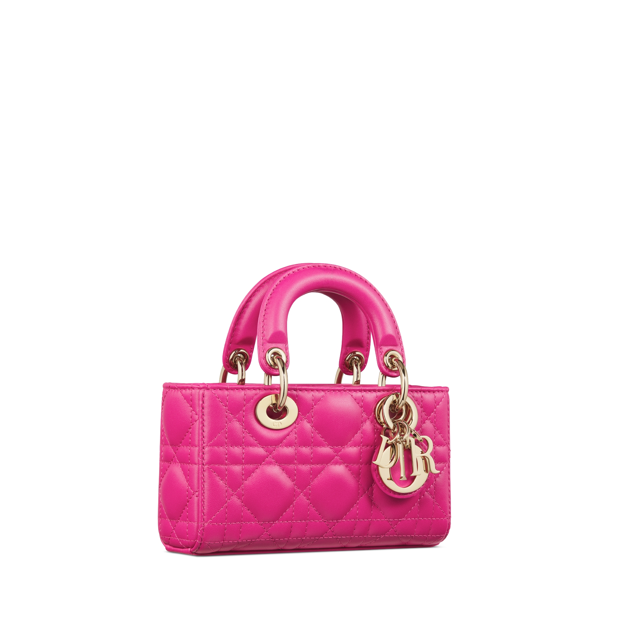 Lady D-Joy Micro Bag Fuchsia Cannage Lambskin | DIOR
