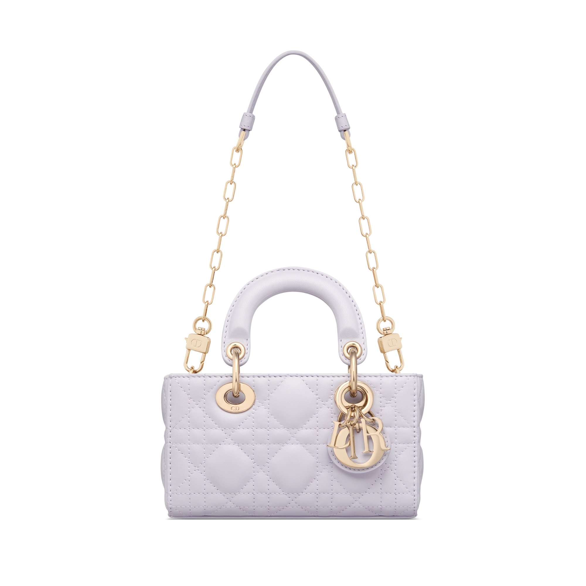 Microbolso Lady D-Joy Piel de cordero Cannage lila | DIOR