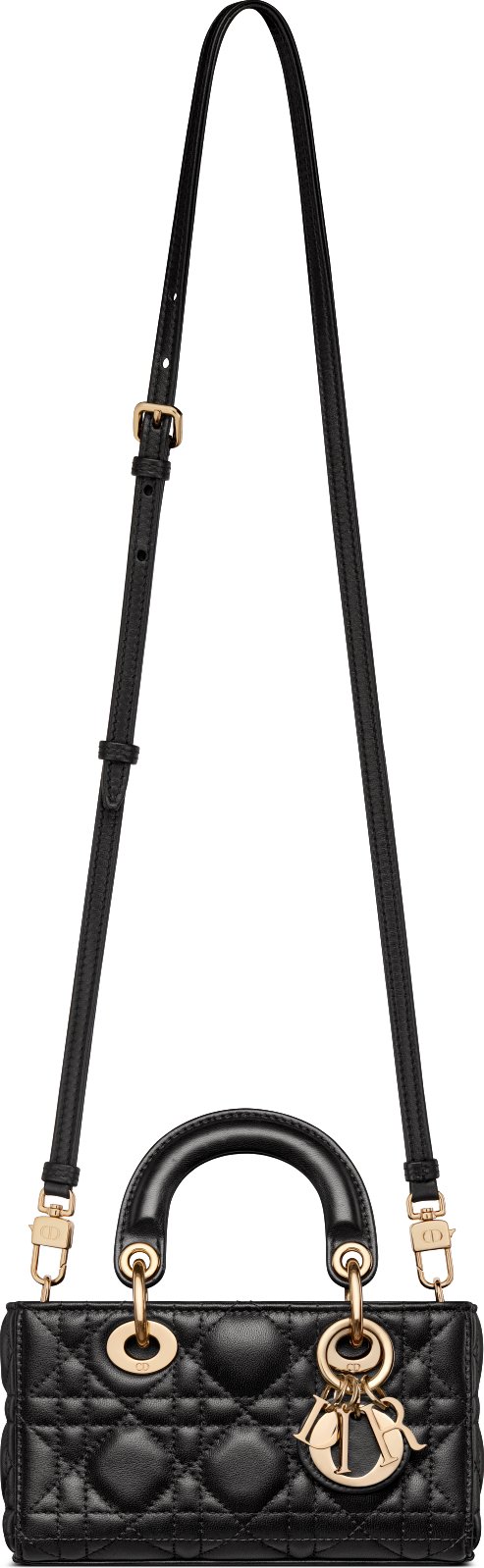 Lady D-Joy Micro Bag Black Cannage Lambskin | DIOR