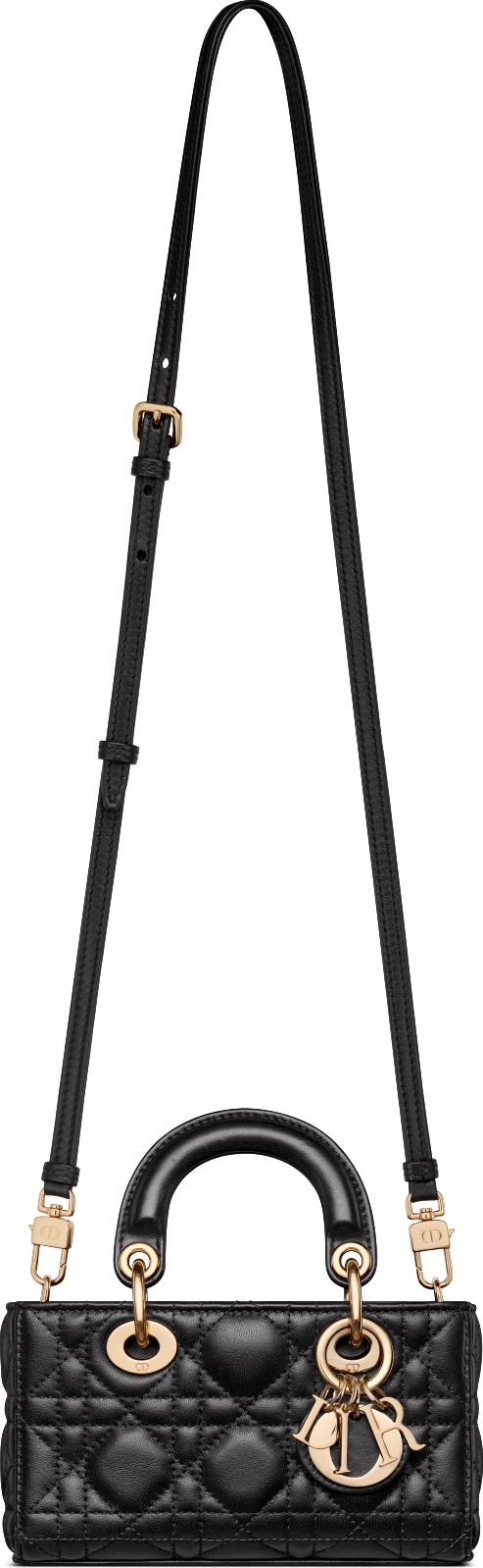 Lady D-Joy Micro Bag Black Cannage Lambskin | DIOR