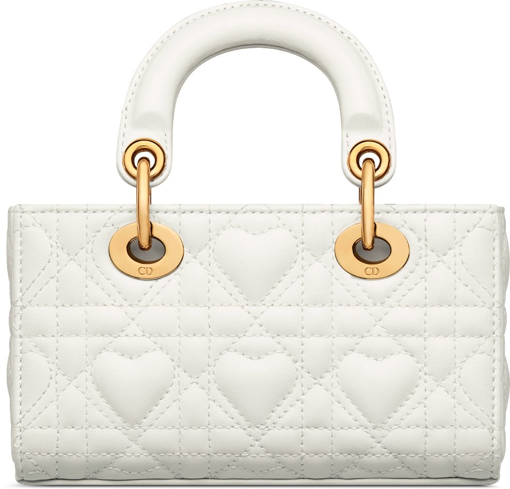 Micro sac Lady D-Joy Dioramour Cuir d'agneau Cannage à motif cœur ...