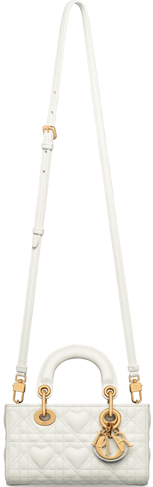 Dioramour Lady D-Joy Micro Bag Latte Cannage Lambskin with Heart Motif ...