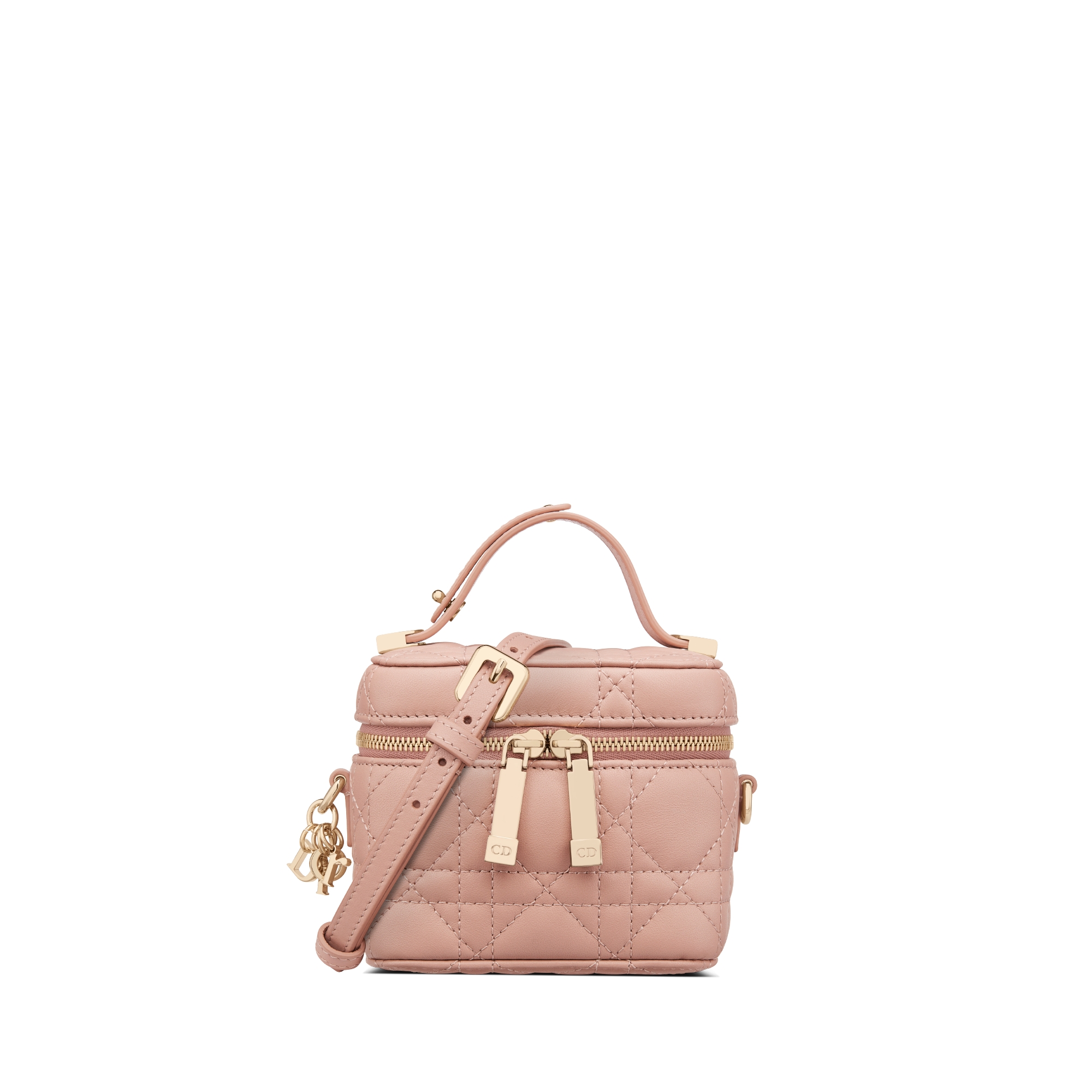 Lady Dior Micro Vanity Case Rose Des Vents Cannage Lambskin | DIOR