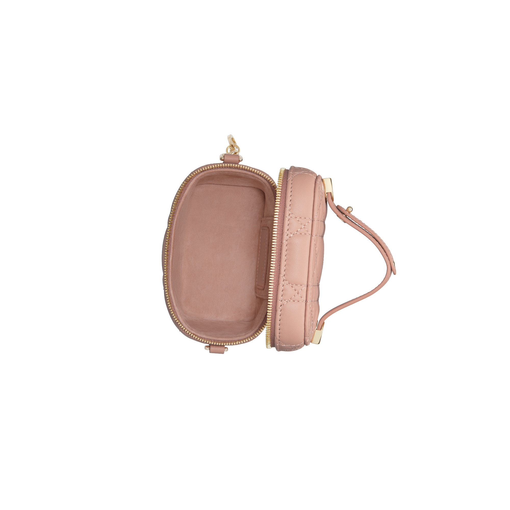 Lady Dior Micro Vanity Case Rose Des Vents Cannage Lambskin | DIOR