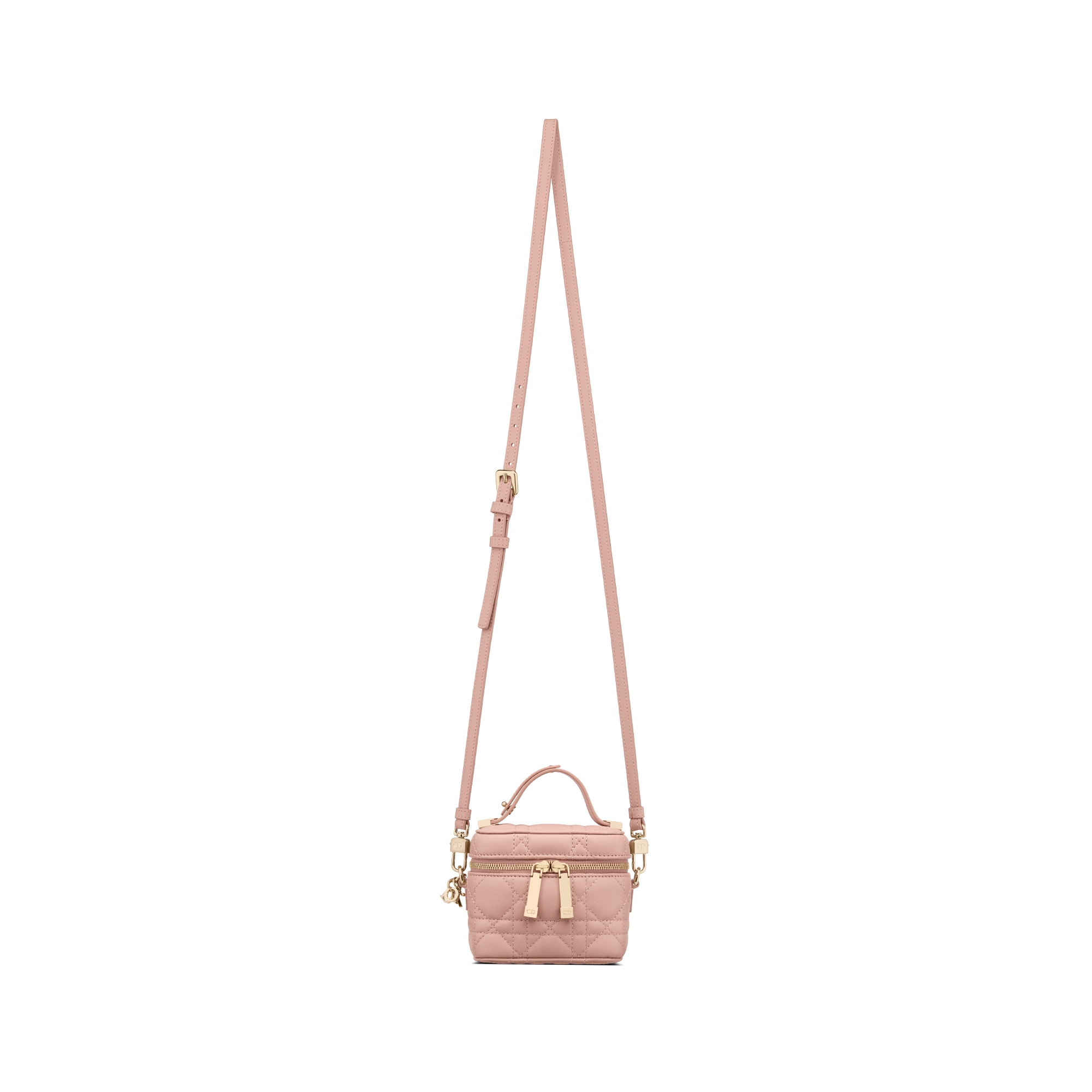 Lady Dior Micro Vanity Case Rose Des Vents Cannage Lambskin | DIOR