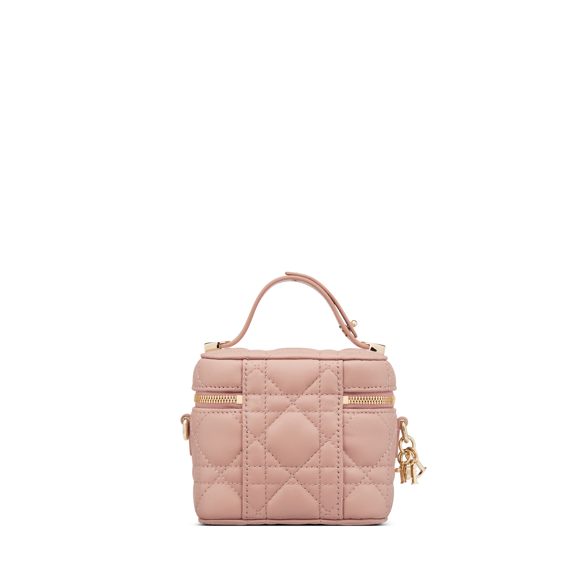 Lady Dior Micro Vanity Case Rose Des Vents Cannage Lambskin | DIOR