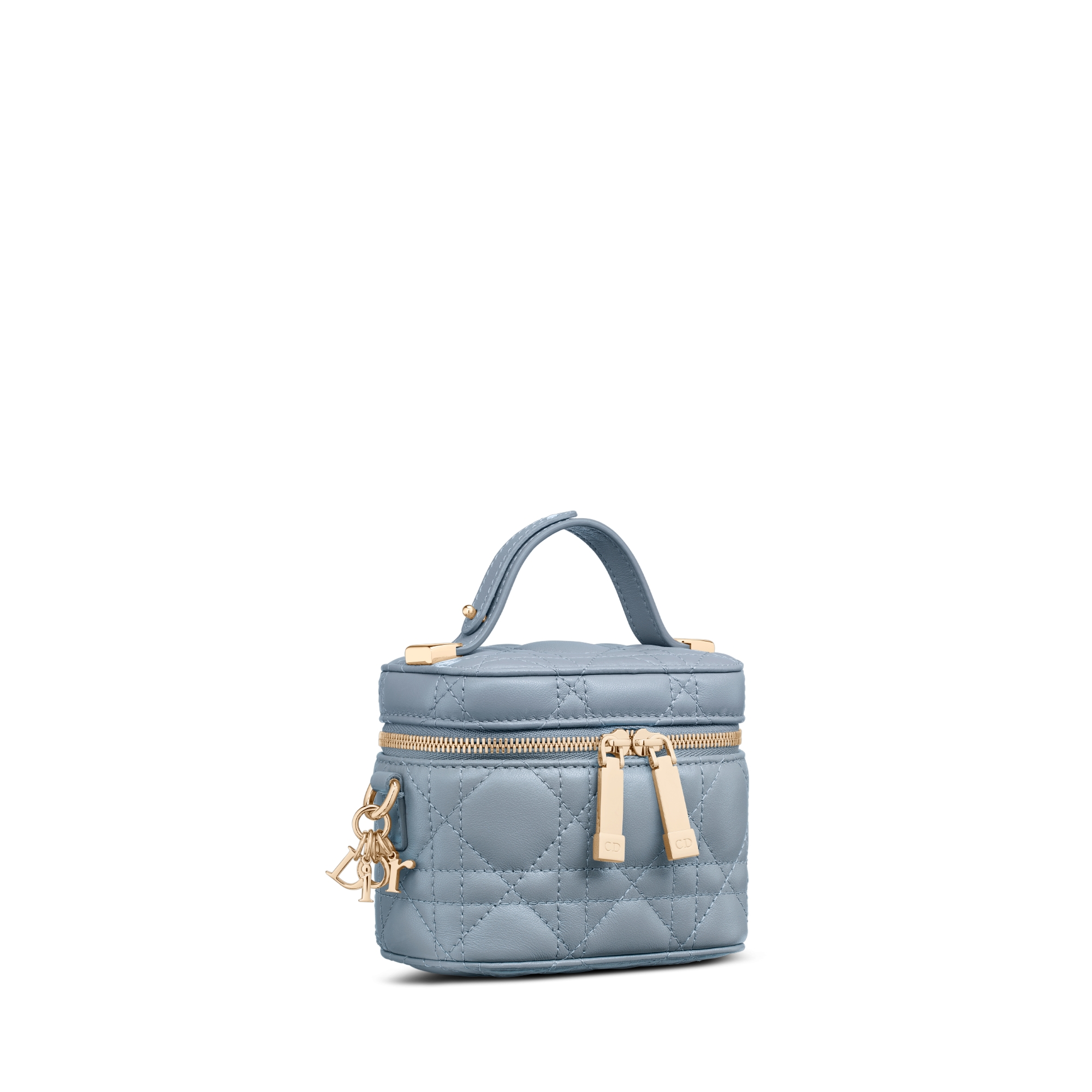 Lady Dior Micro Vanity Case Cloud Blue Cannage Lambskin | DIOR