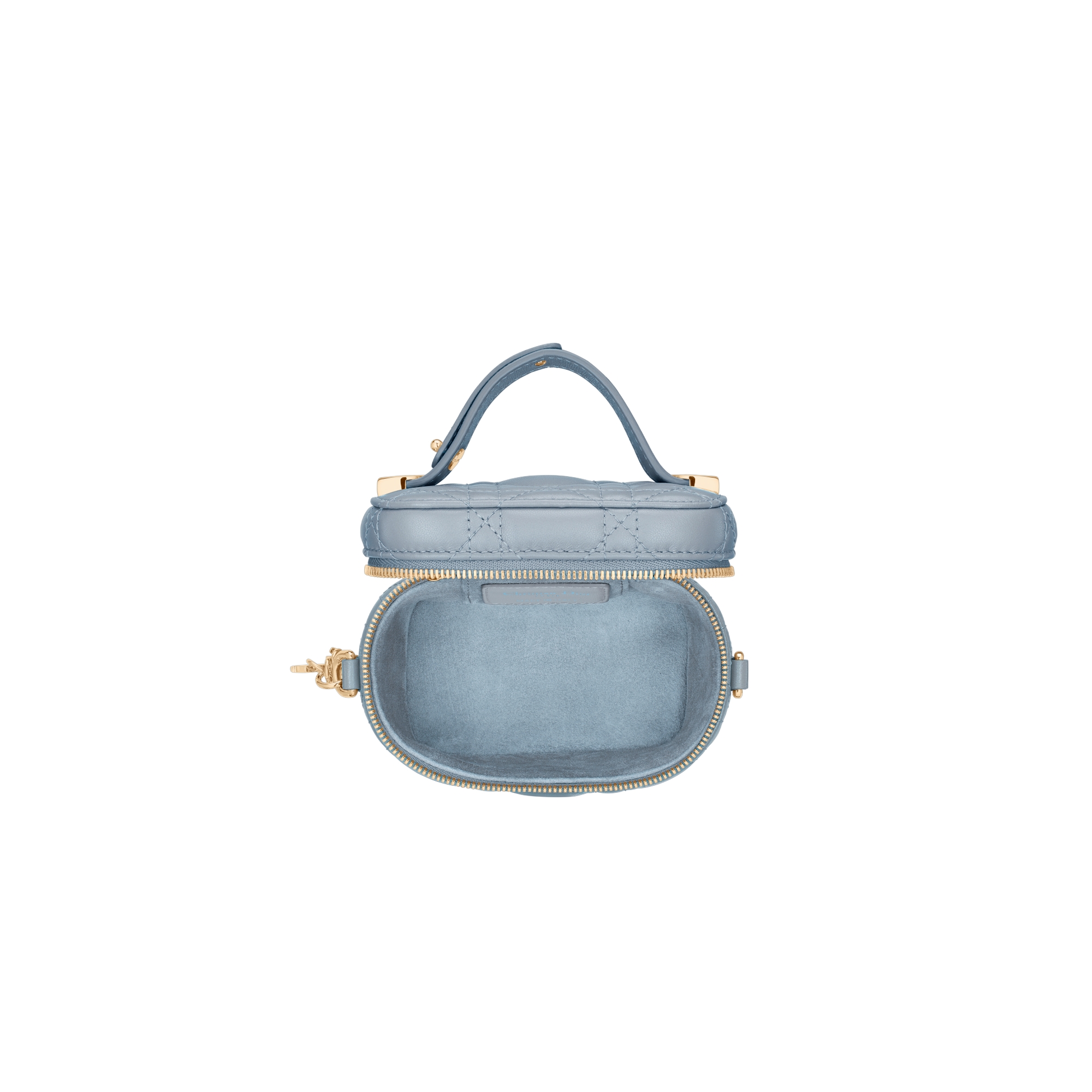 Lady Dior Micro Vanity Case Cloud Blue Cannage Lambskin | DIOR