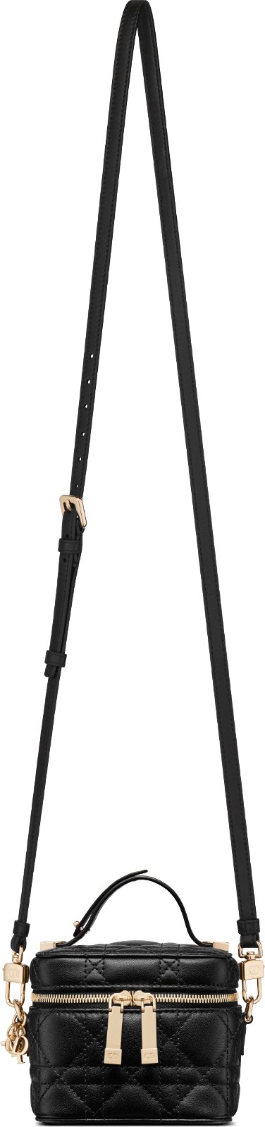 Lady Dior Micro Vanity Case Black Cannage Lambskin | DIOR