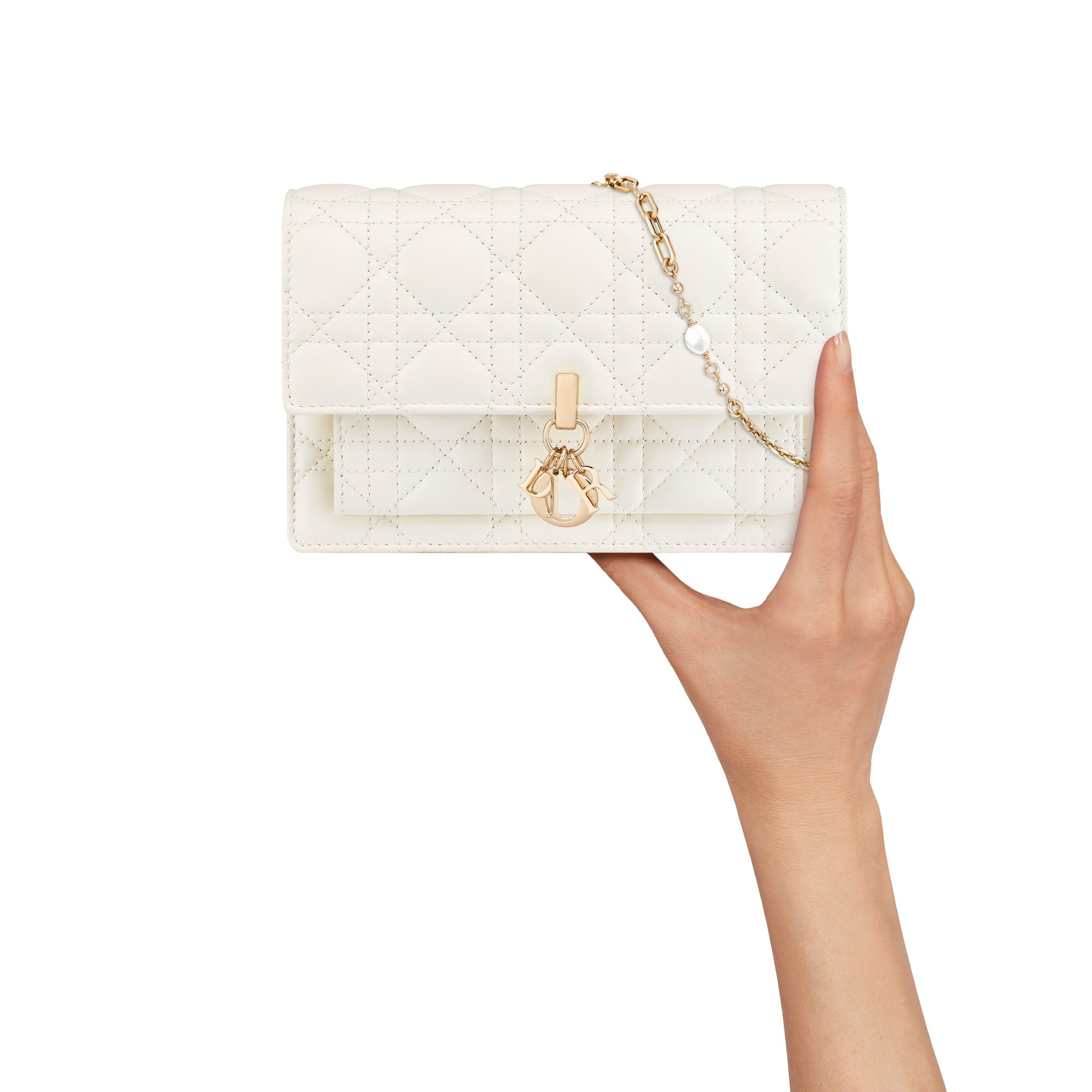 My Dior Daily Chain Pouch Latte Cannage Lambskin | DIOR