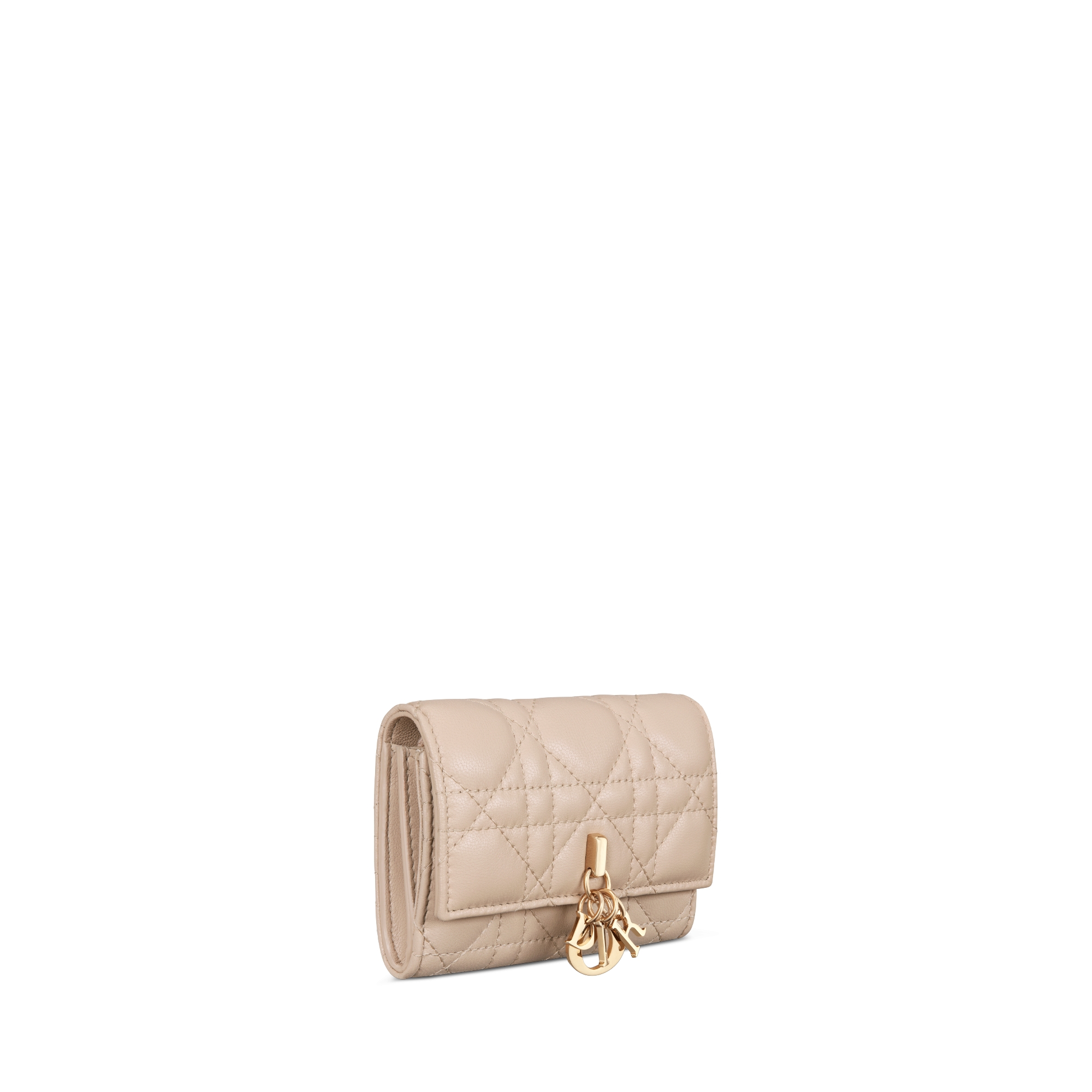 My Dior Glycine Wallet Powder Beige Cannage Lambskin | DIOR
