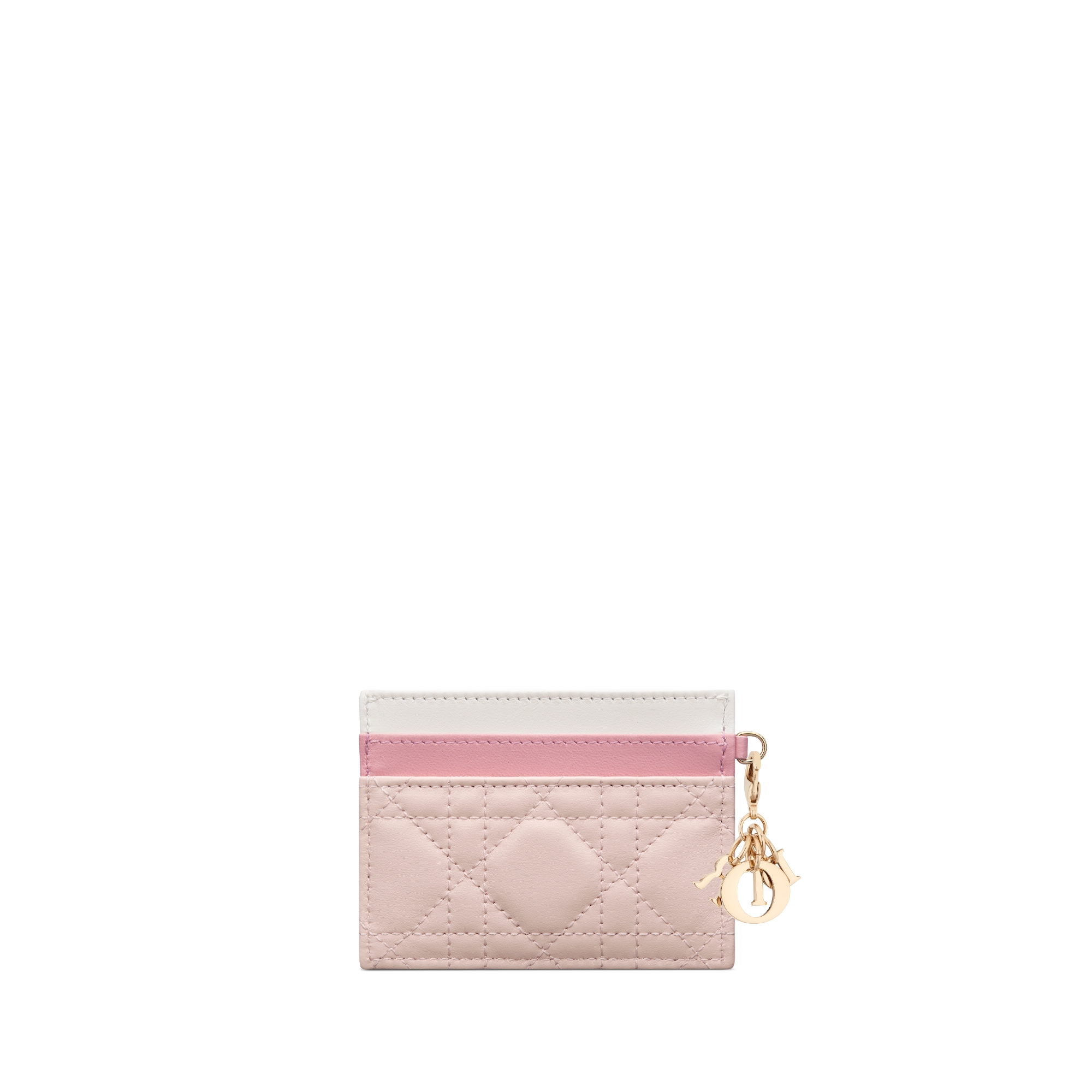 Lady Dior Freesia Card Holder Three-Tone Powder Pink, Melocoton Pink ...