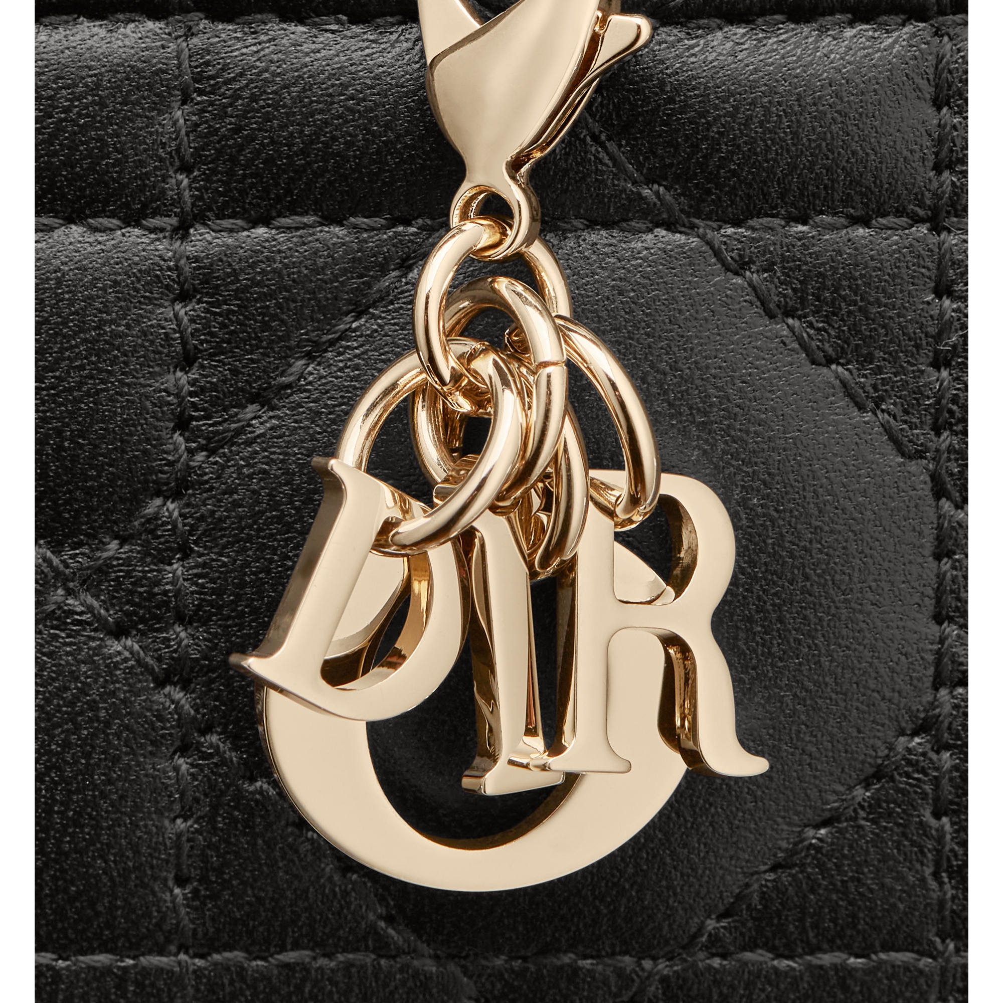 Lady Dior Freesia Card Holder Black Cannage Lambskin | DIOR