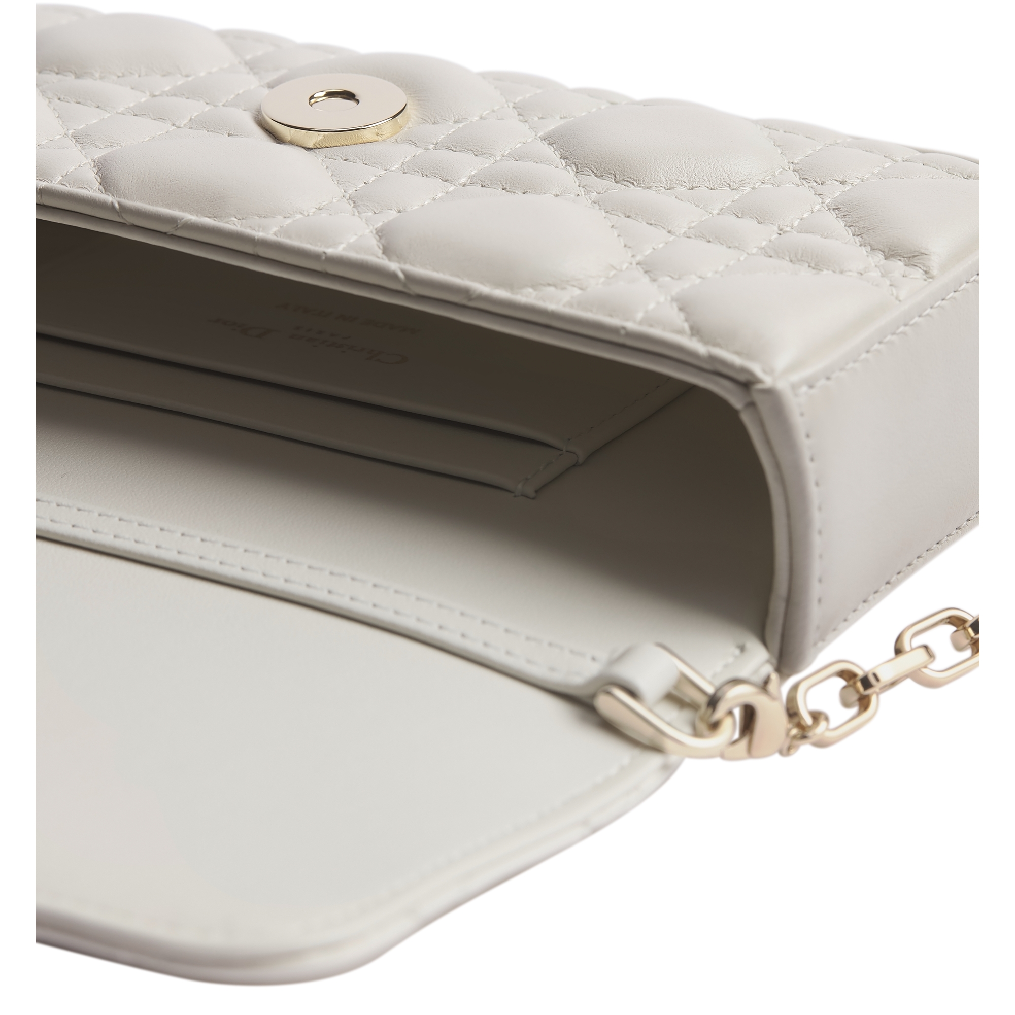 My Dior - Dior Talk Phone Pouch Latte Cannage Lambskin | DIOR