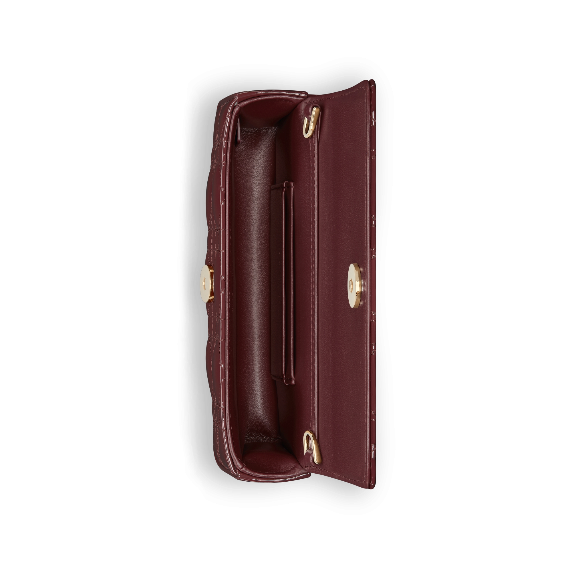 My Dior - Dior Talk Phone Pouch Dahlia Red Patent Cannage Calfskin | DIOR