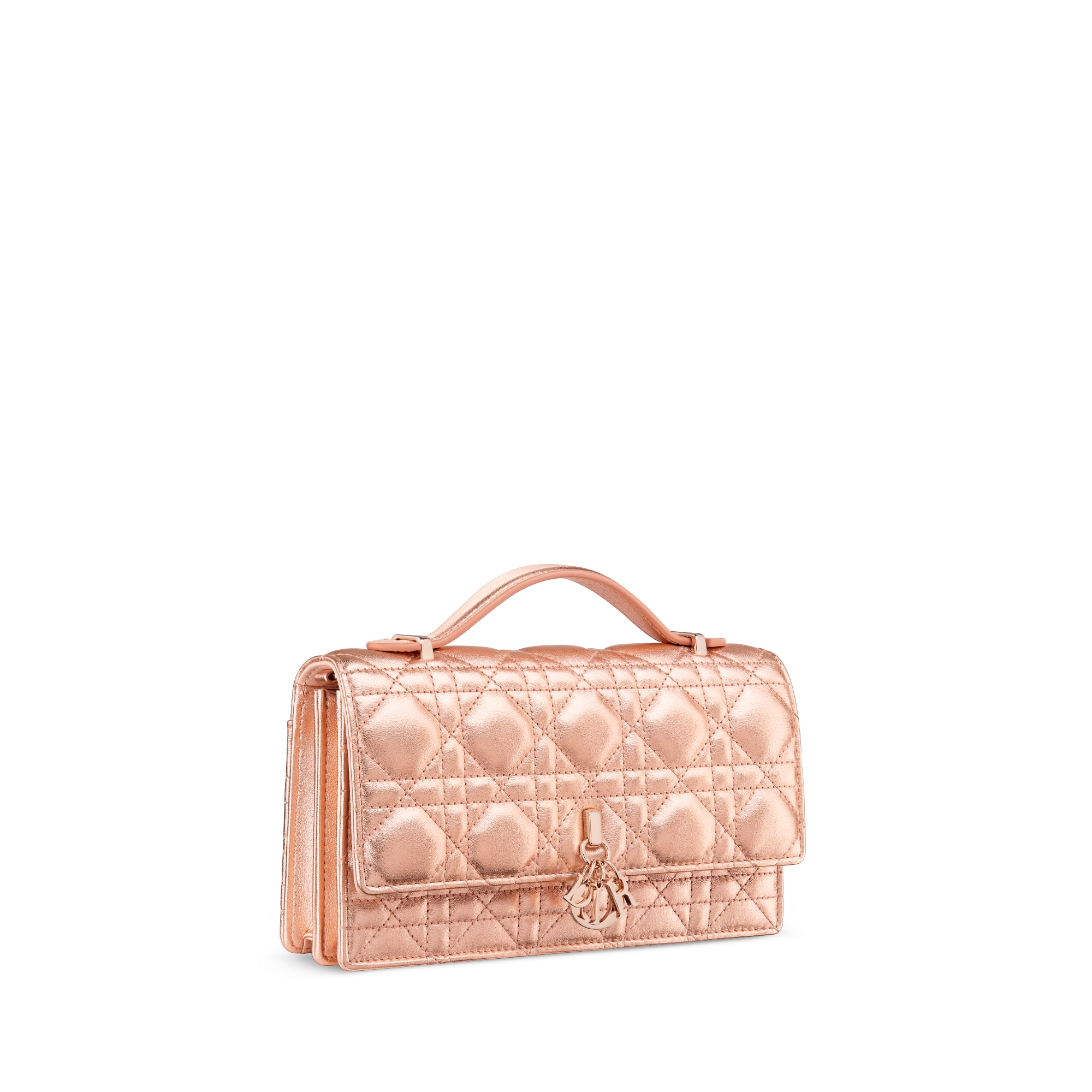 My Dior Mini Bag Metallic Pink Cannage Calfskin | DIOR