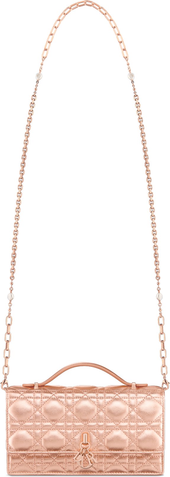 My Dior Mini Bag Metallic Pink Cannage Calfskin | DIOR