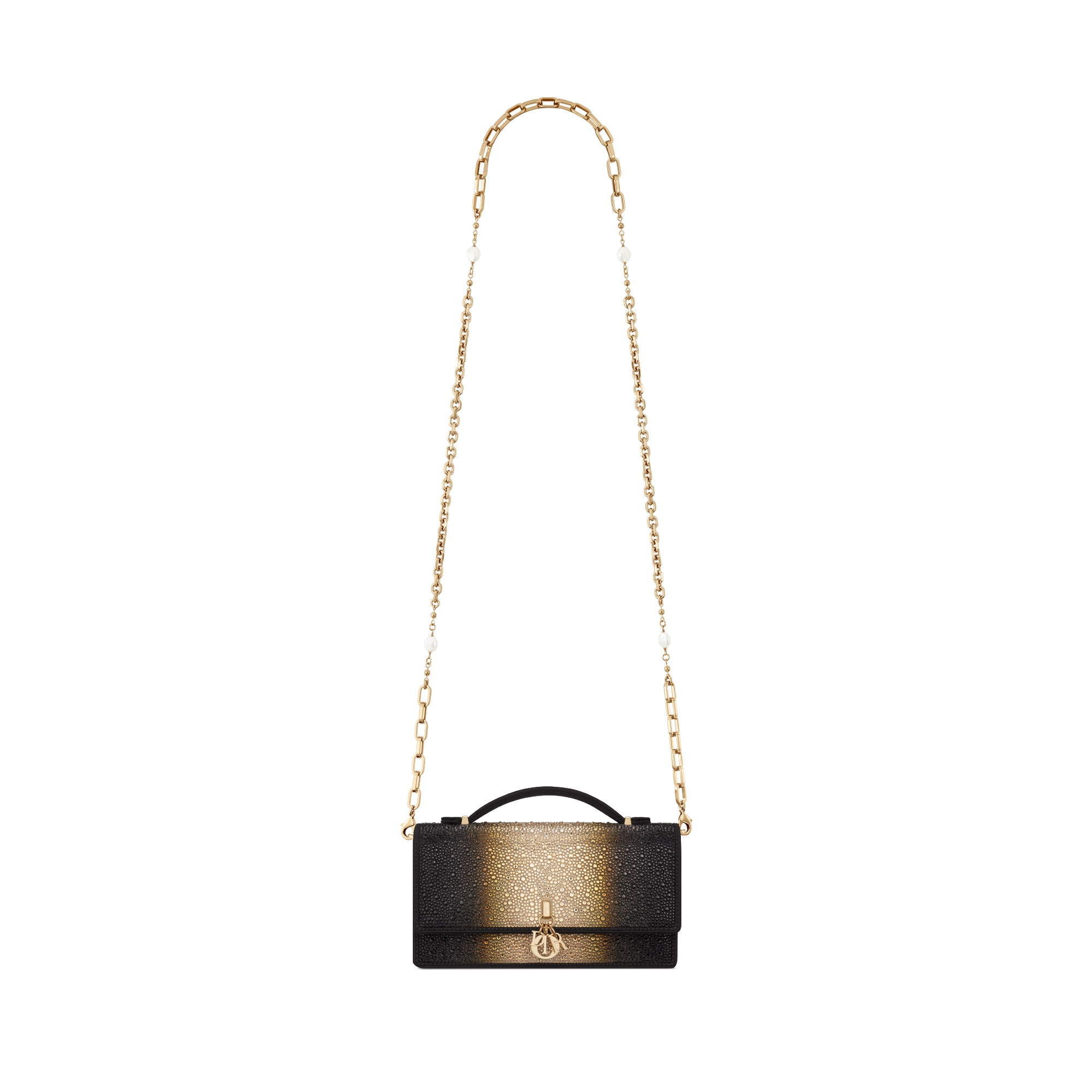 Dior Or My Dior Mini Bag Embroidery Embellished with Gradient Gold-Tone ...