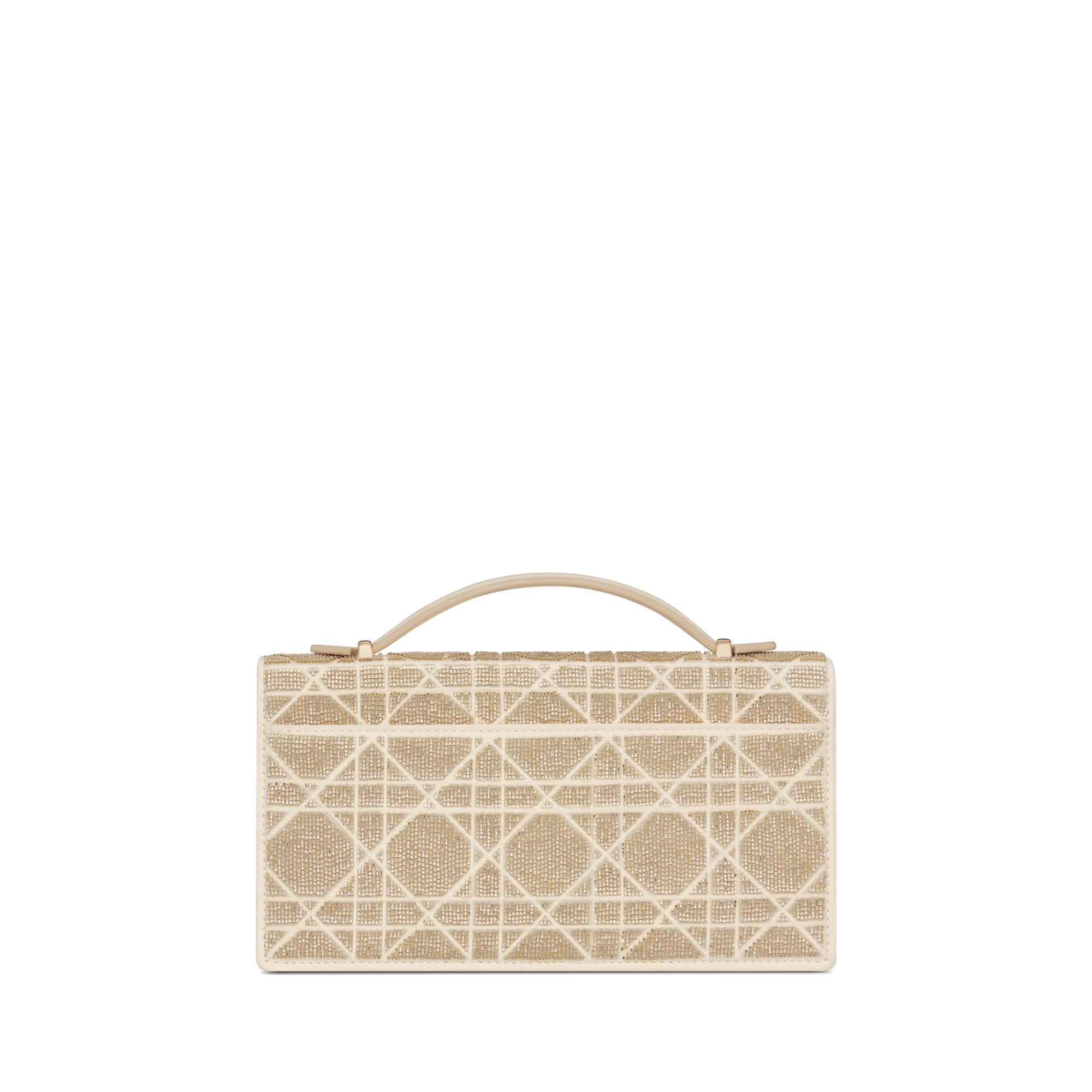 Miniborsa My Dior Cotone con ricamo Cannage in microperle color avorio ...