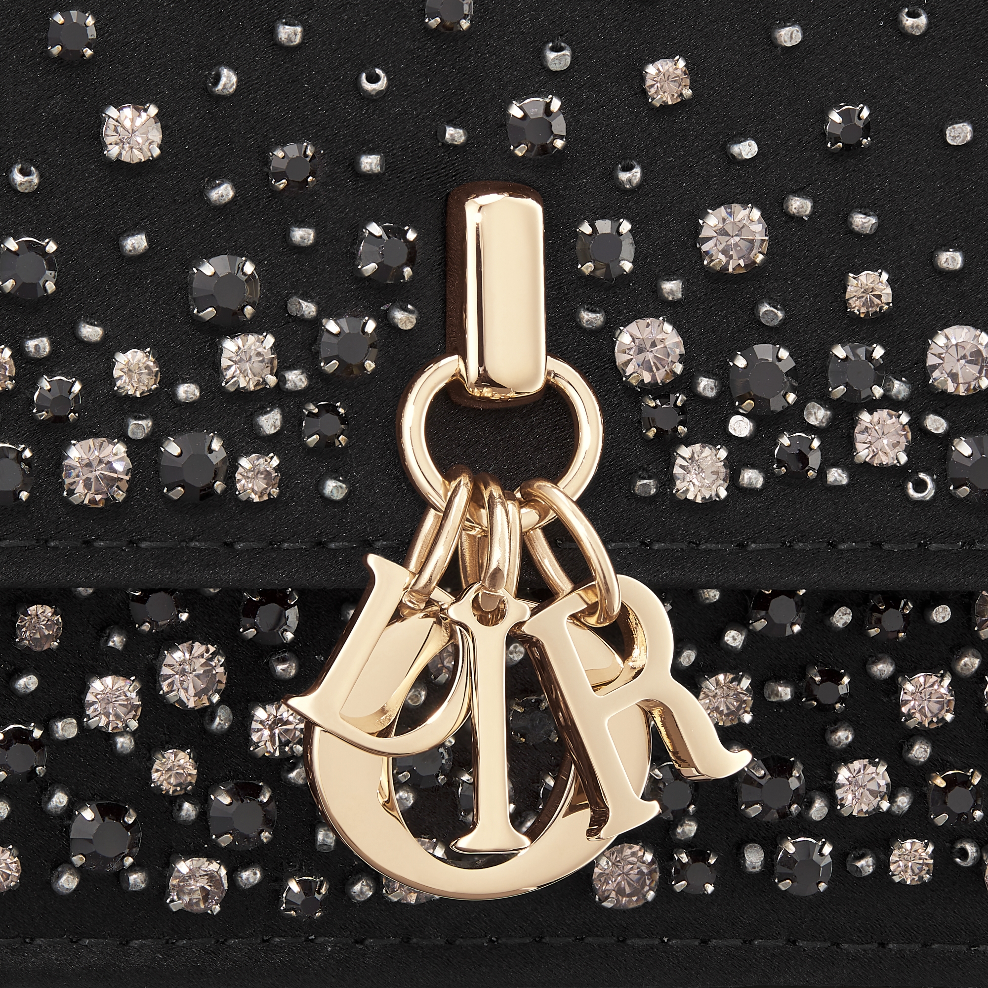 My Dior Mini Bag Black Strass-Embroidered Satin | DIOR