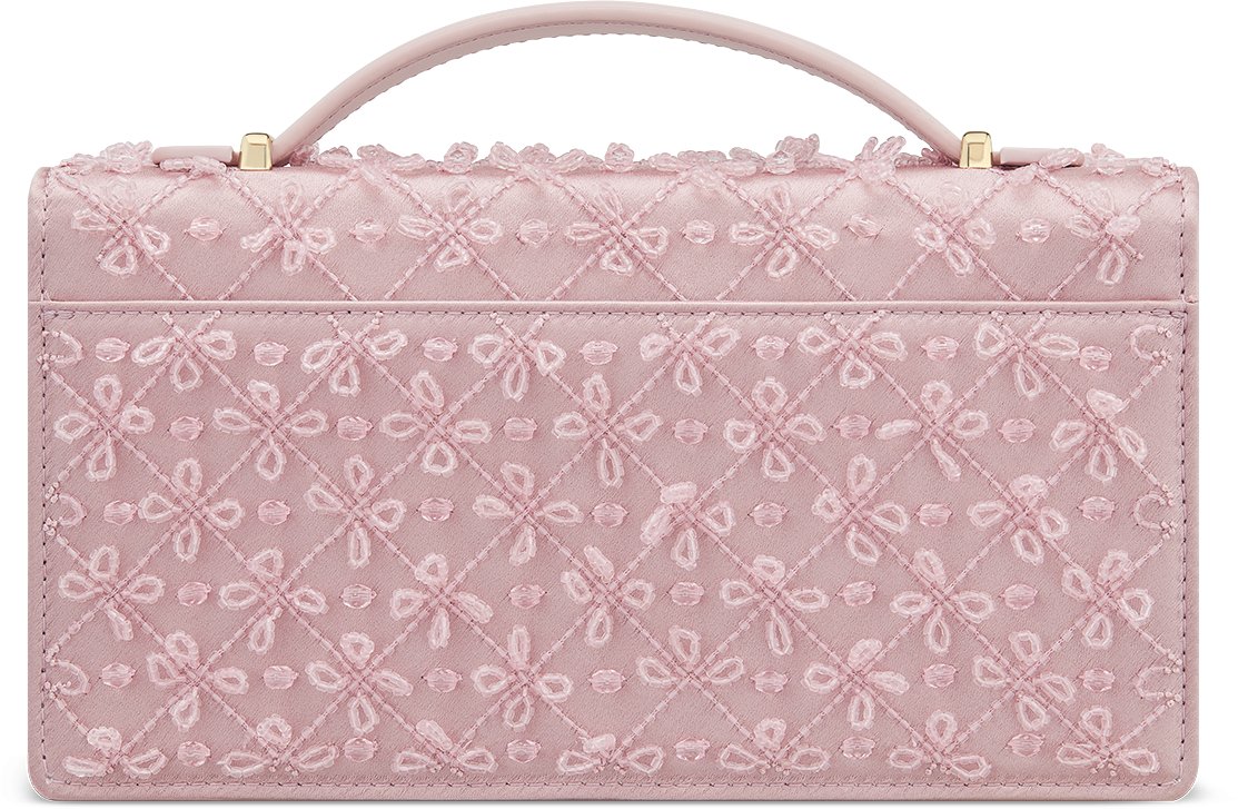 My Dior Mini Bag Pink Satin Embroidered with Beads | DIOR