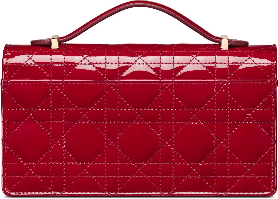 My Dior Mini Bag Cherry Red Patent Cannage Calfskin | DIOR