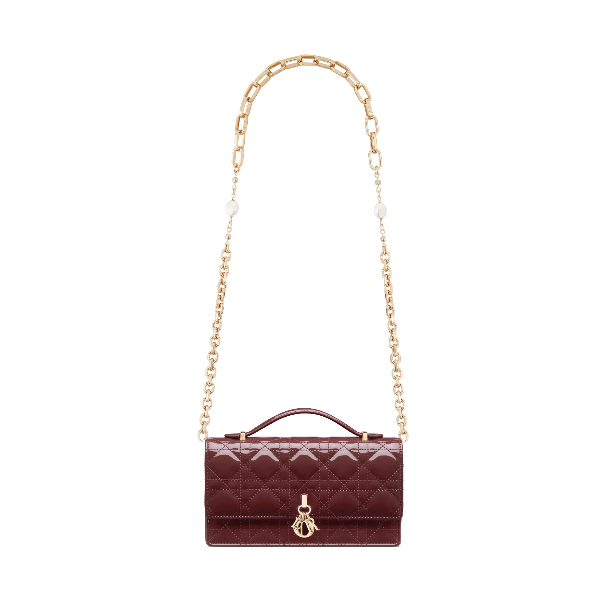 My Dior Mini Bag Dahlia Red Patent Cannage Calfskin | DIOR