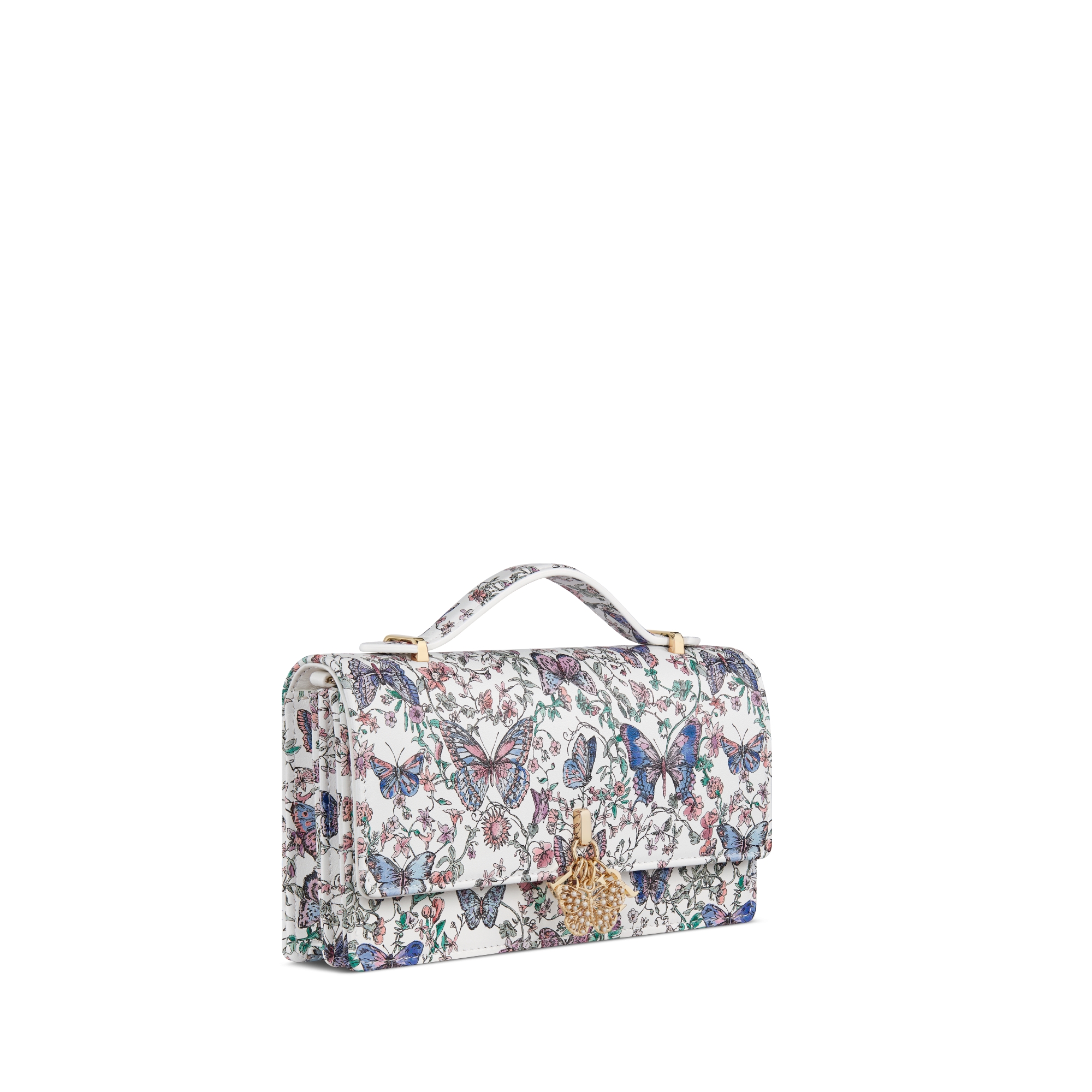 My Dior Mini Bag White Smooth Calfskin with Multicolor Toile de Jouy ...