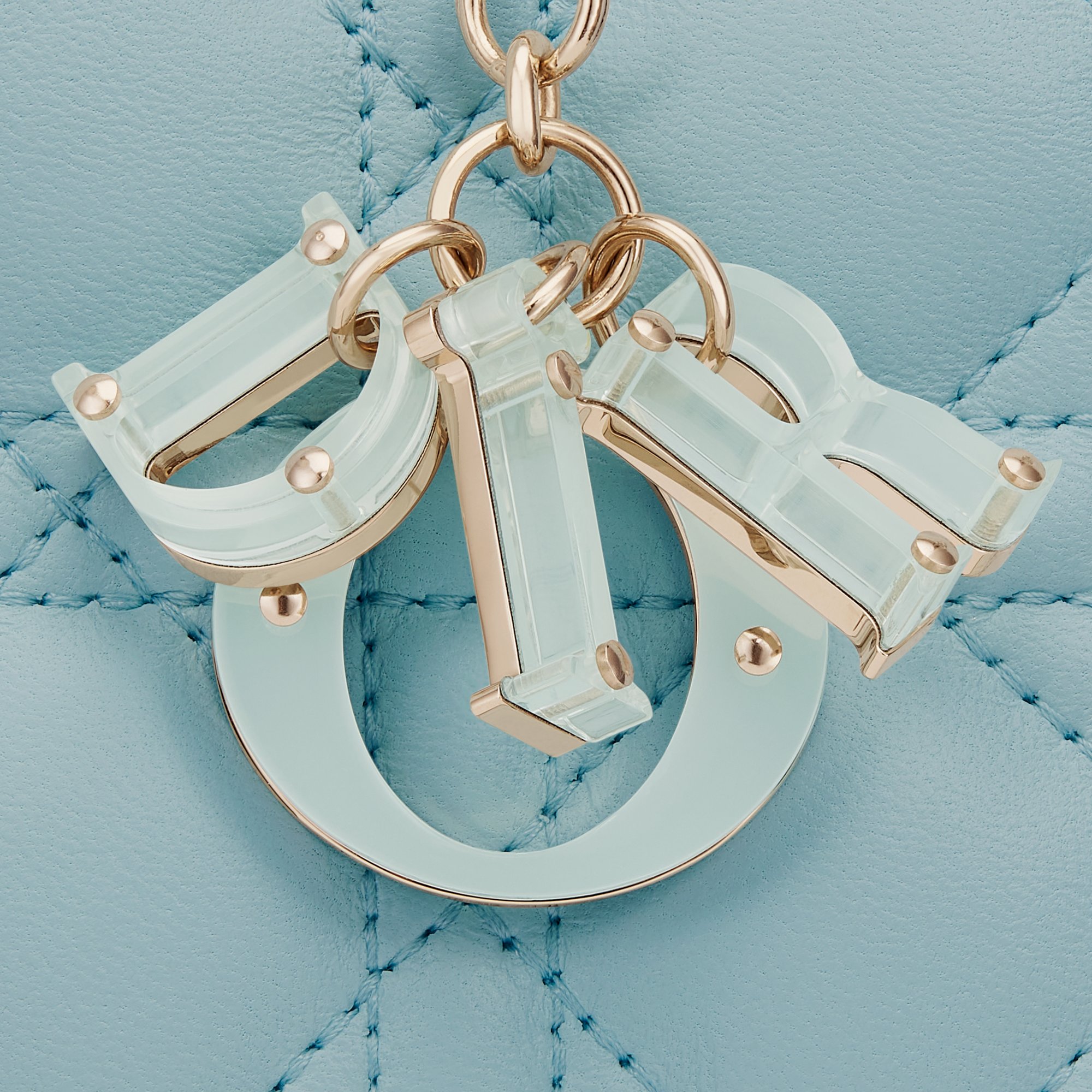 Lady Dior Milly Mini Bag Céleste Blue Cannage Lambskin | DIOR
