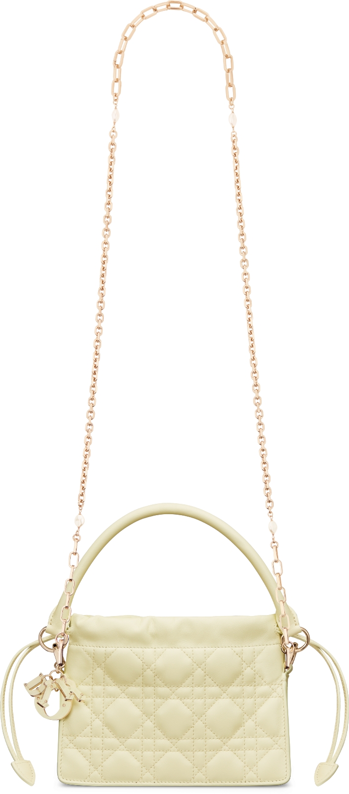 Lady Dior Milly Mini Bag Pastel Yellow Cannage Lambskin | DIOR