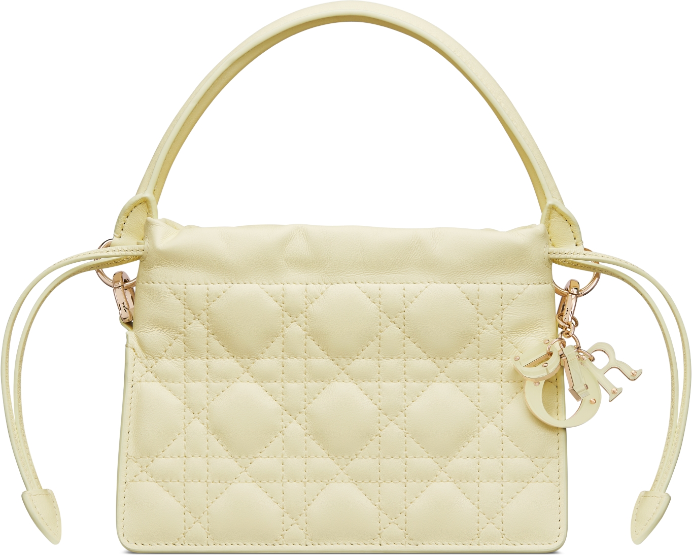 Lady Dior Milly Mini Bag Pastel Yellow Cannage Lambskin | DIOR