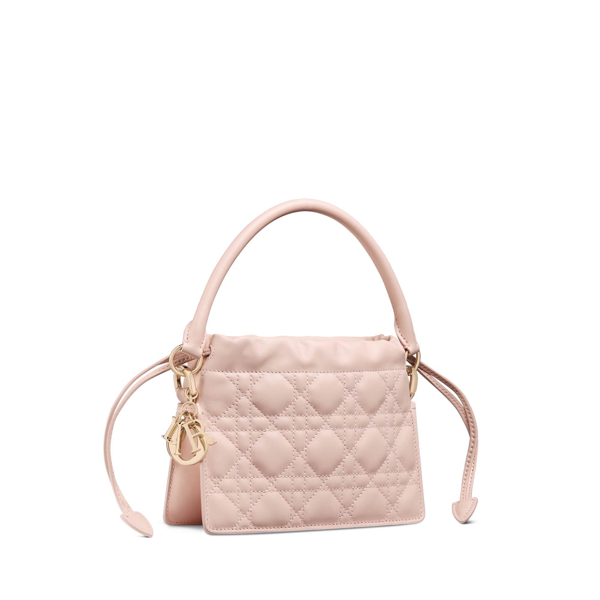 Lady Dior Milly Mini Bag Powder Pink Cannage Lambskin | DIOR