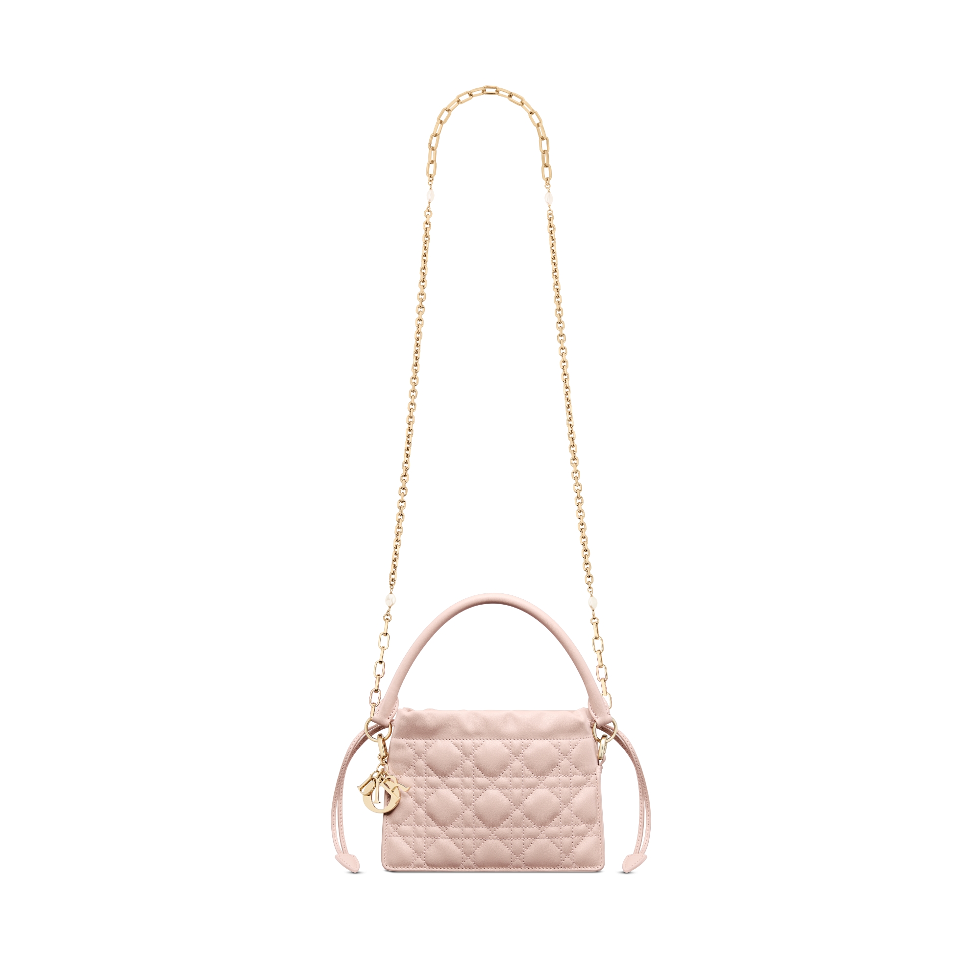 Lady Dior Milly Mini Bag Powder Pink Cannage Lambskin | DIOR