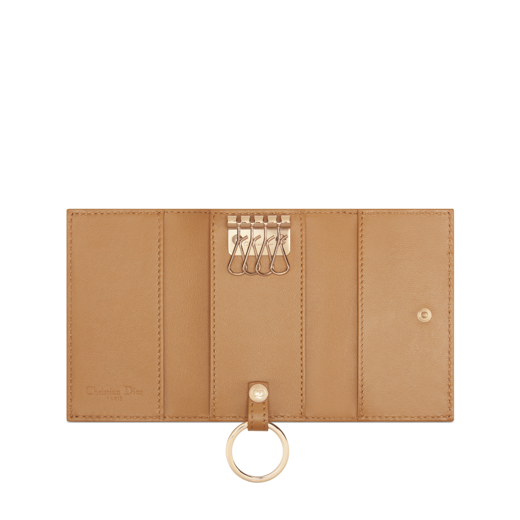 My Dior Aster Key Case Medium Tan Cannage Lambskin | DIOR