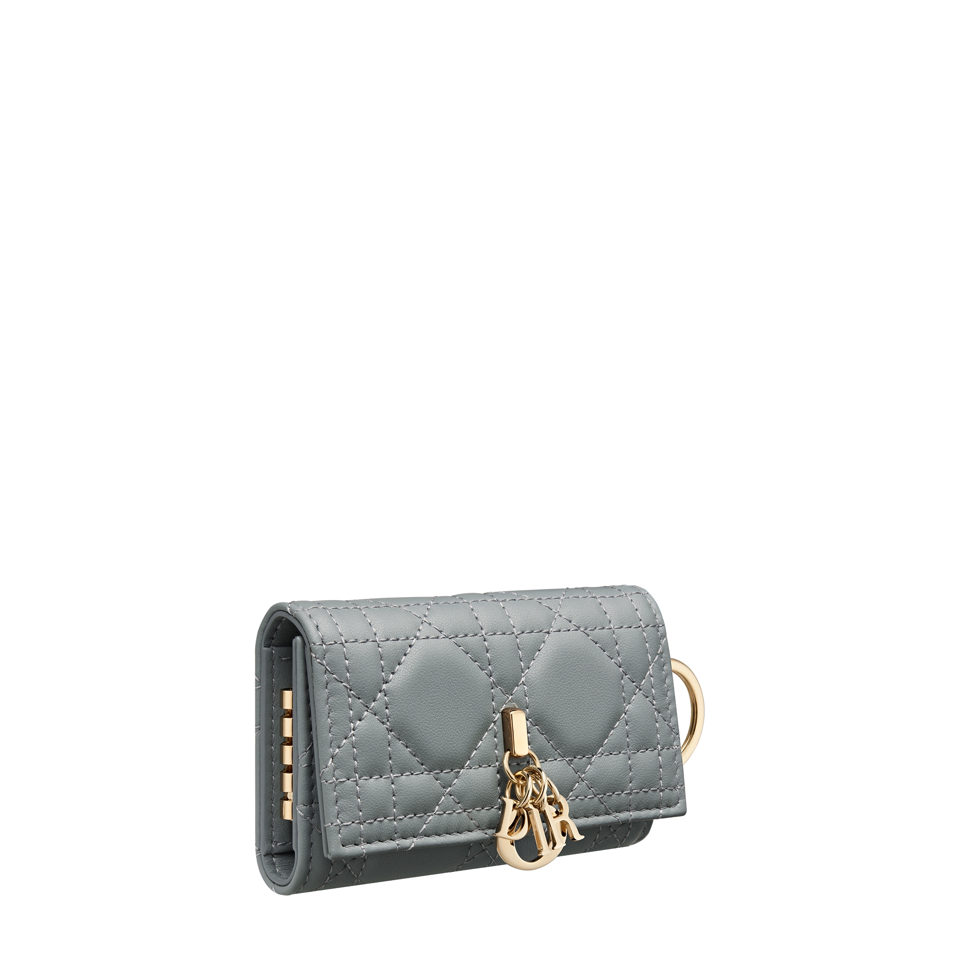 My Dior Aster Key Case Cloud Blue Cannage Lambskin | DIOR