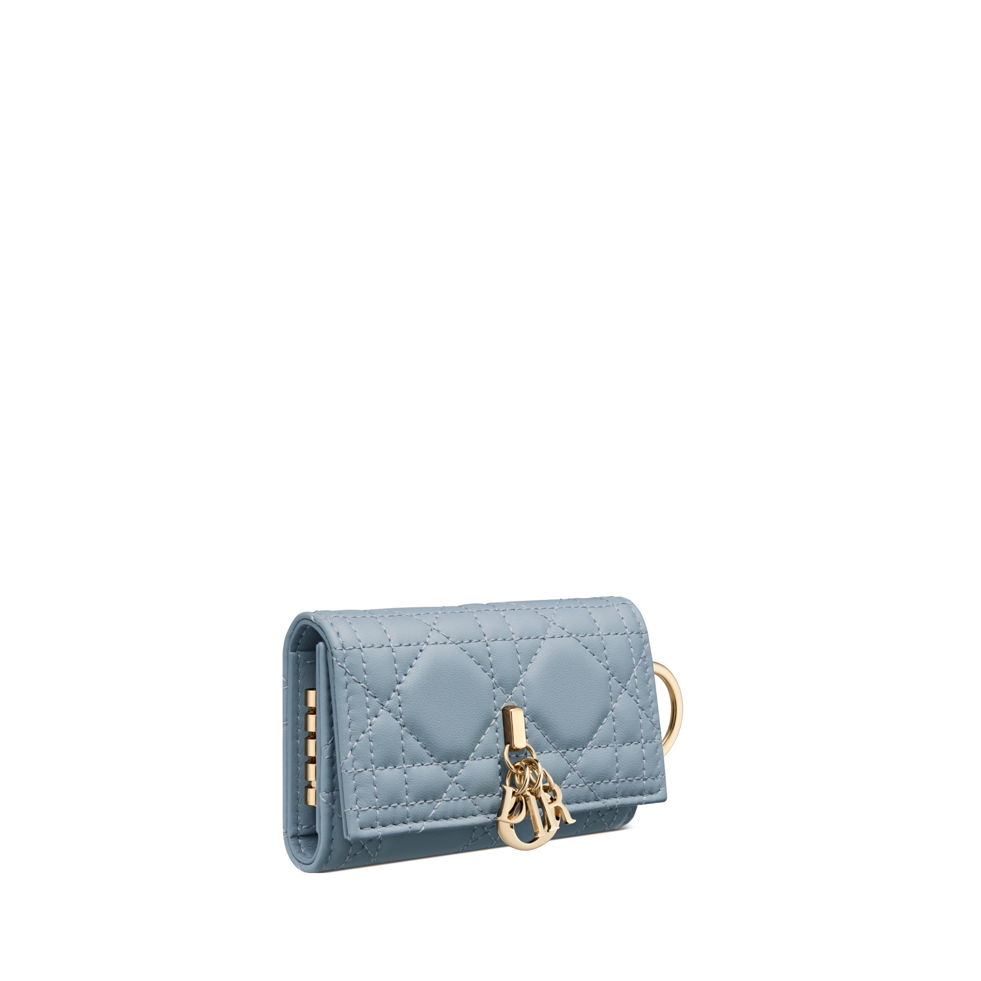 My Dior Aster Key Case Cloud Blue Cannage Lambskin | DIOR