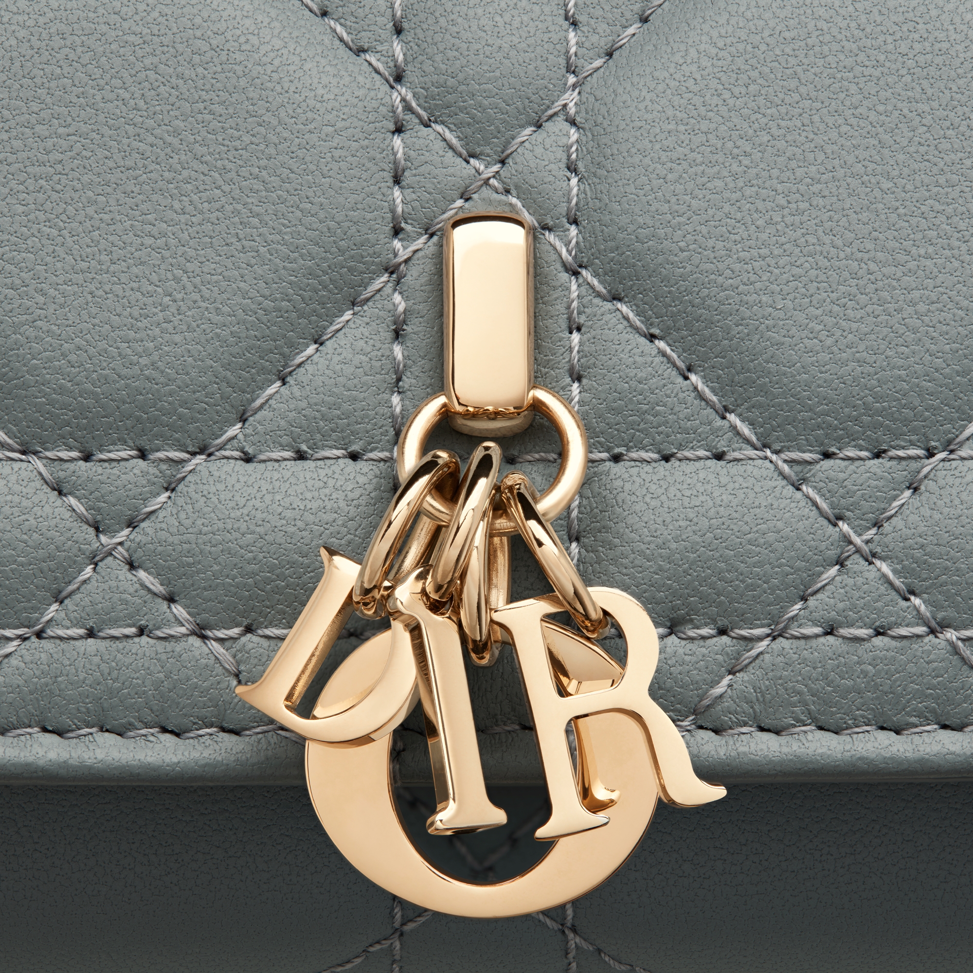 My Dior Aster Key Case Cloud Blue Cannage Lambskin | DIOR